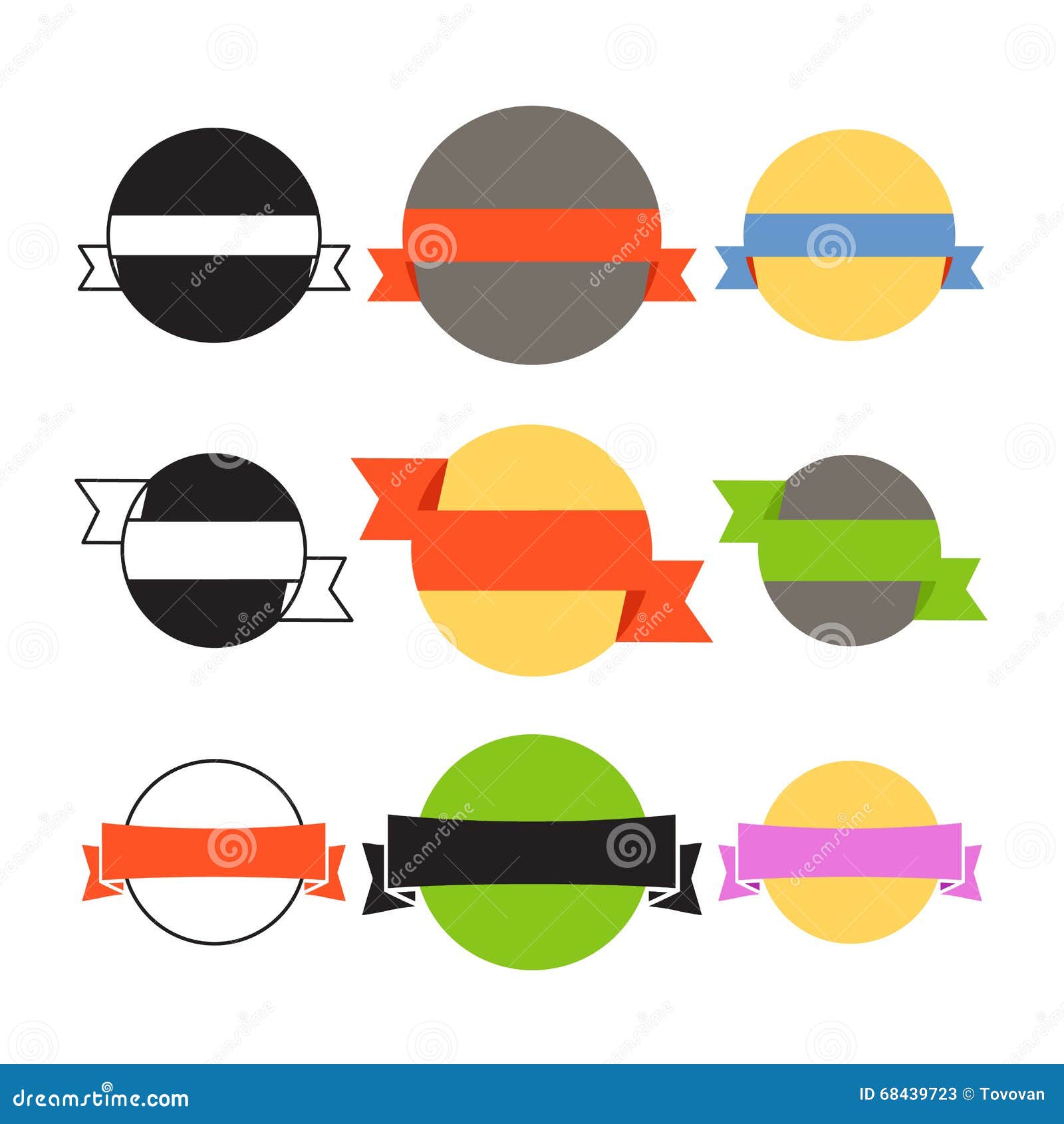 Retro Vector Banners Template Collection Stock Vector - Illustration of ...