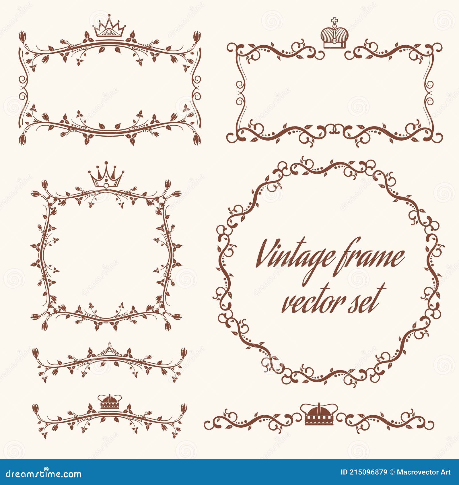 Retro Vector Frames and Headers Stock Vector - Illustration of element ...