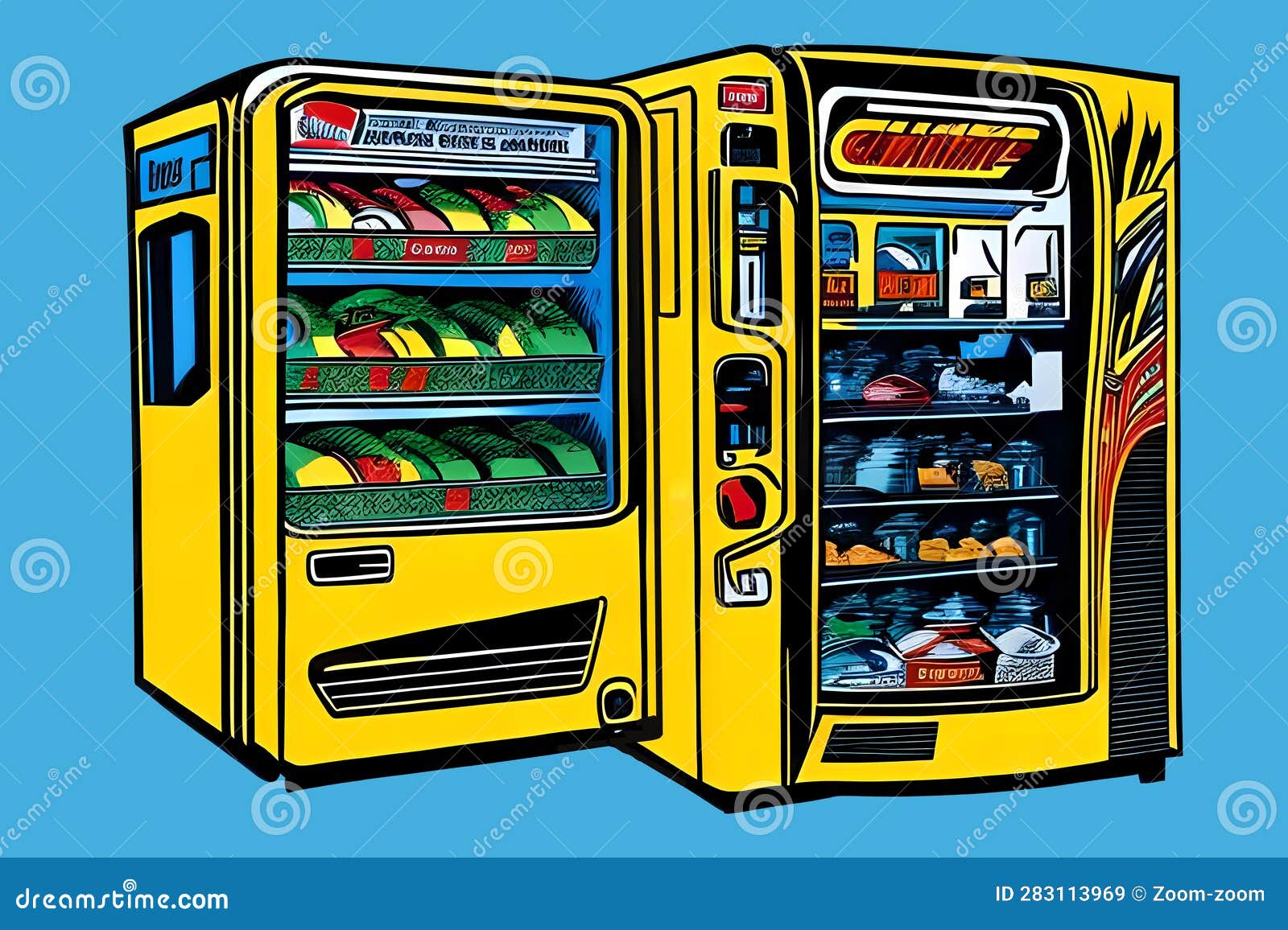 Retro vending machines stock illustration. Illustration of product ...