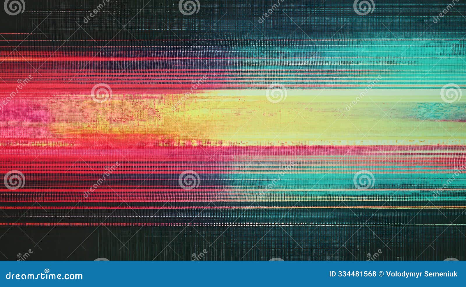 Retro VHS-style Background with Multicolored Noise and Horizontal Lines ...