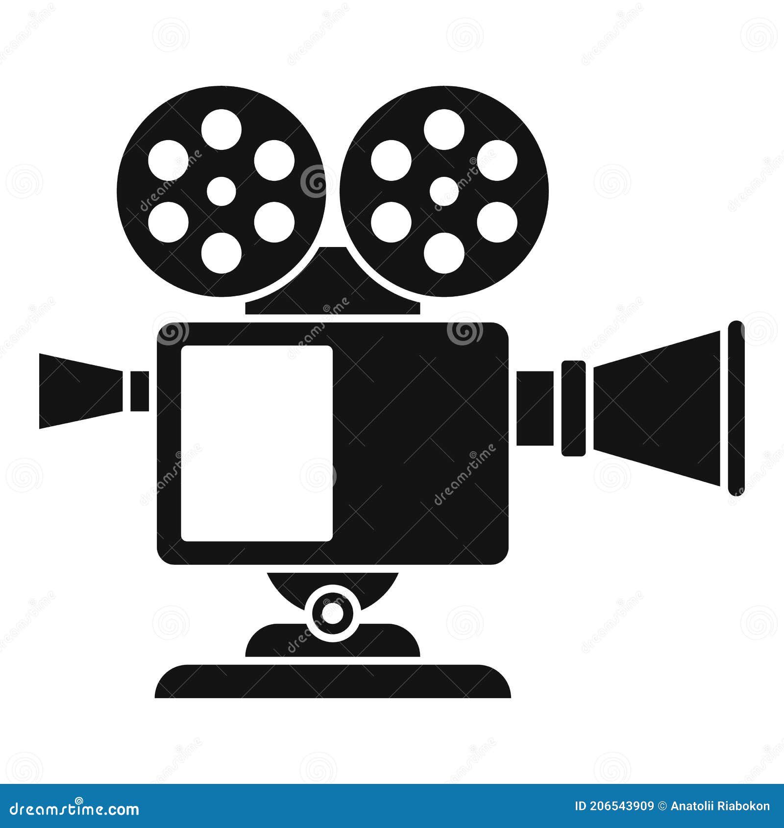 Retro Video Camera Icon, Simple Style Stock Illustration - Illustration ...