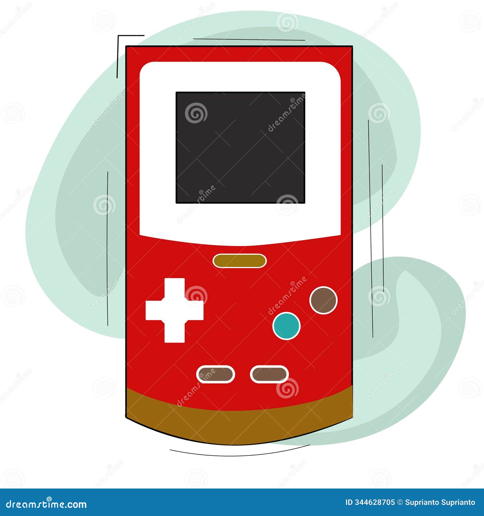 Retro video game console stock vector. Illustration of drawing - 344628705