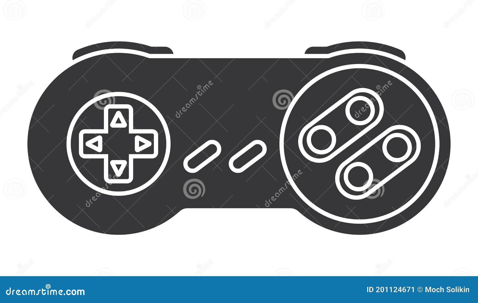 Retro Video Game Controller or Classical Joystick Flat Vector Icon for ...