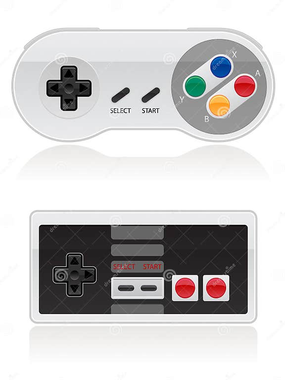 Retro Video Game Controller EPS Stock Vector - Illustration of eighties ...