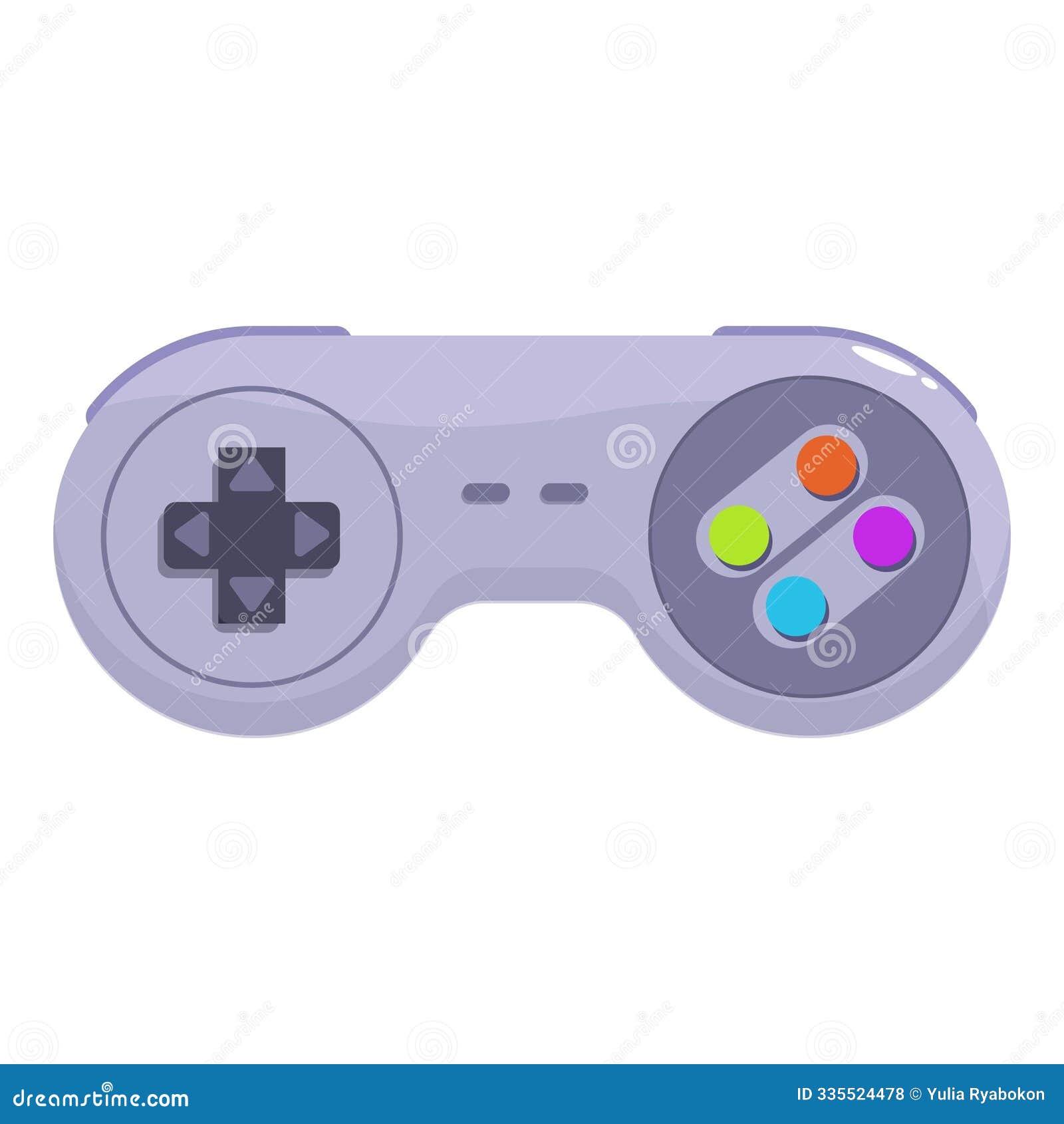 Retro Game Controller Offering Entertainment and Fun Stock Illustration ...