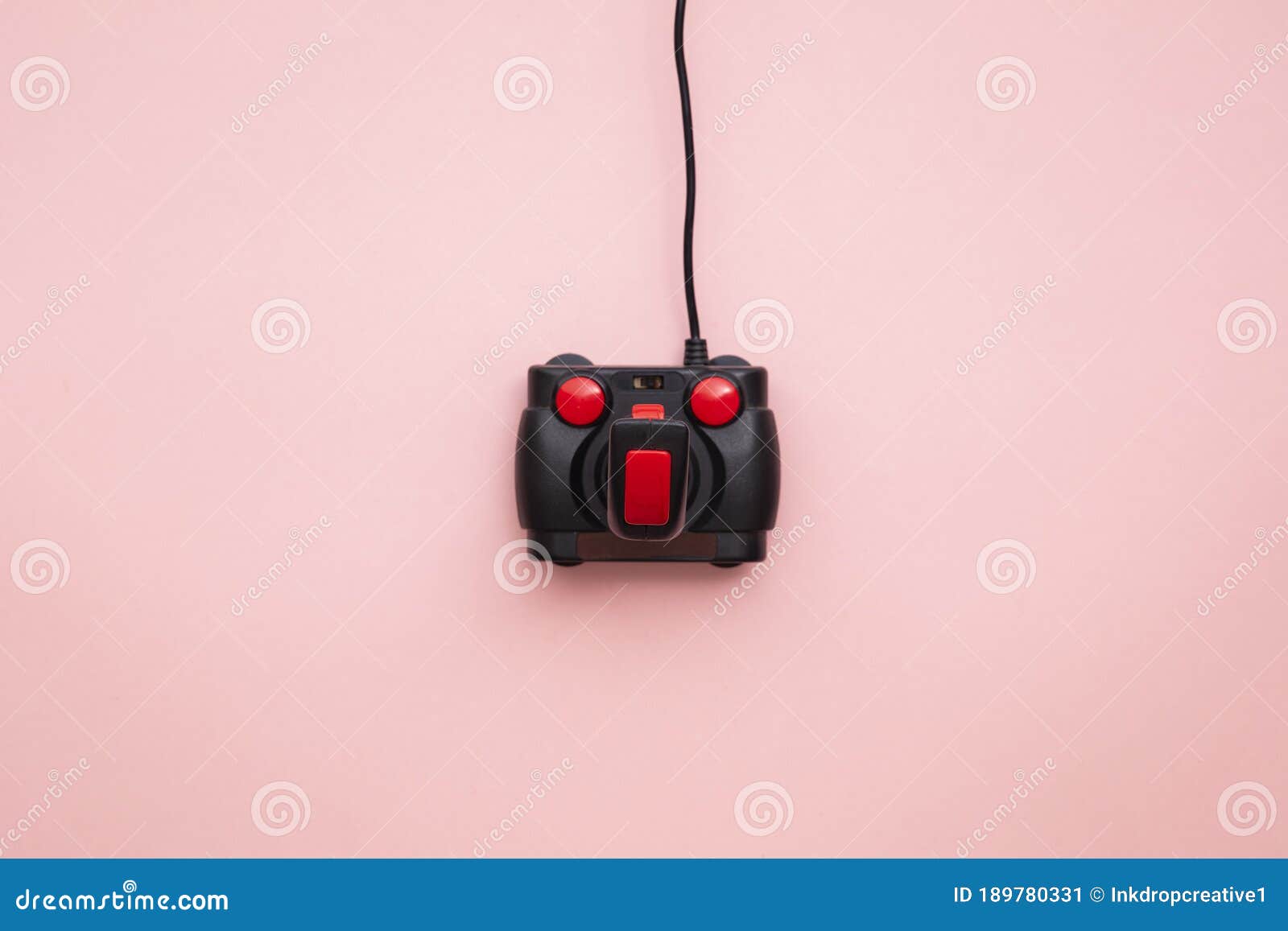 A Retro Video Game Joystick Controller. Overhead View Stock Image ...