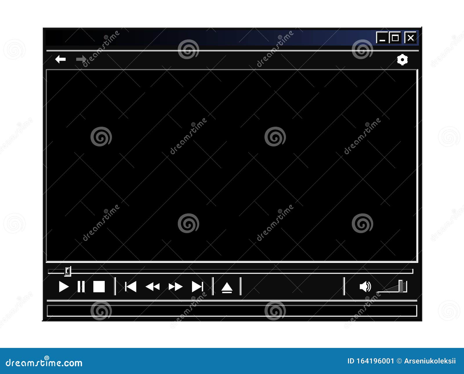 Retro Video Player Interface Stock Vector - Illustration of mode, retro ...