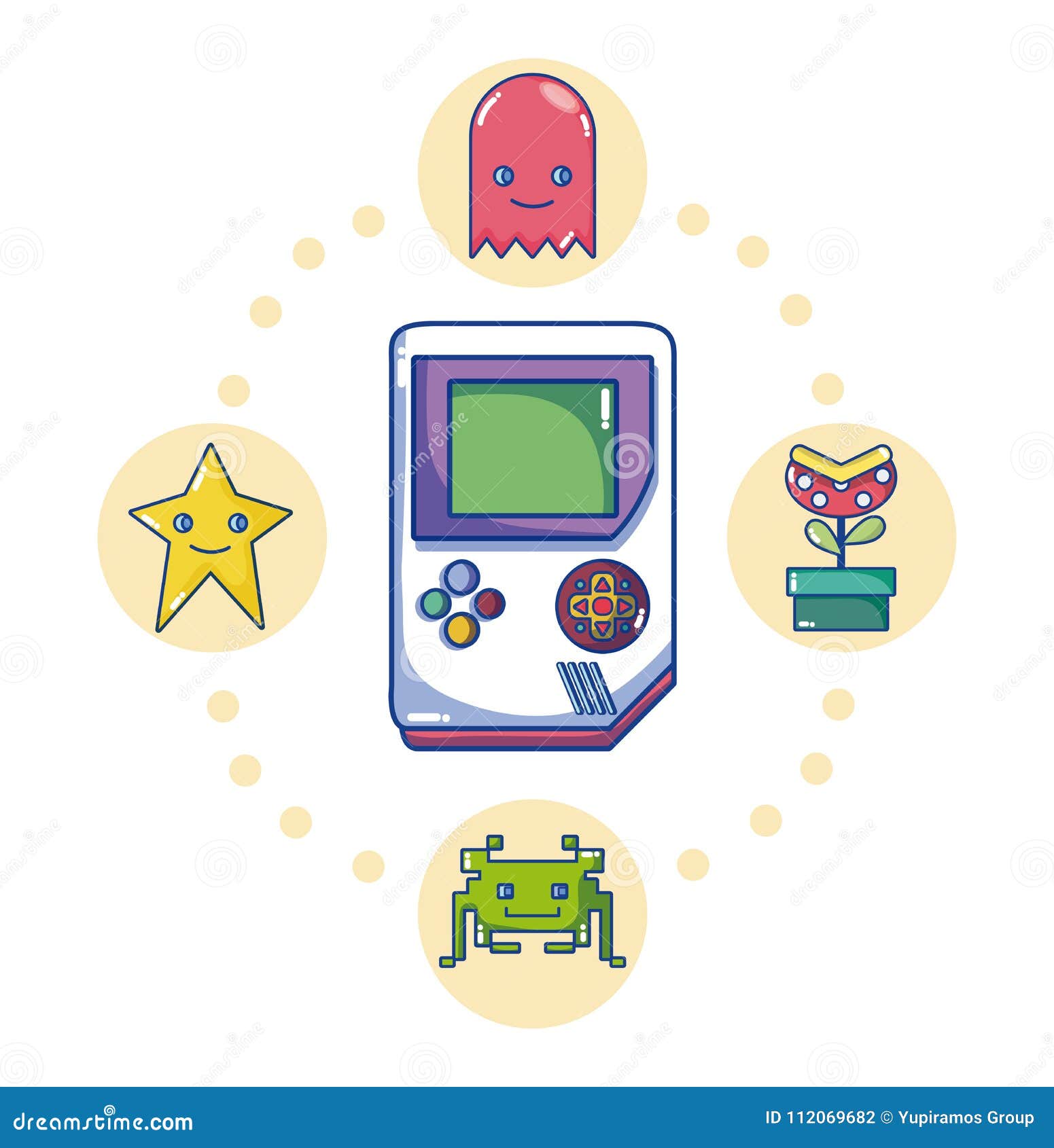 Retro Videogame Console with Characters Editorial Photography ...