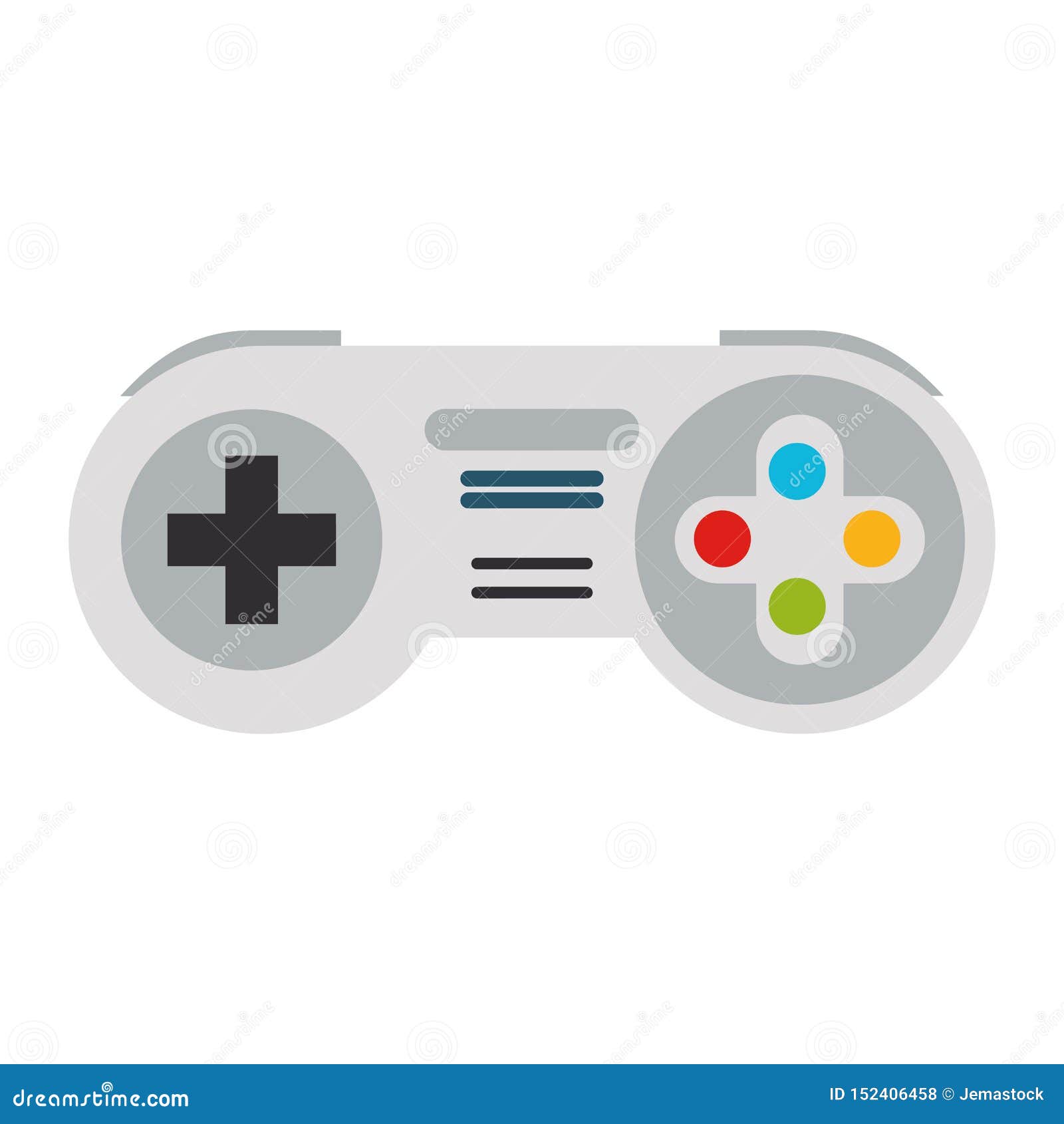 Retro Videogame Gamepad Isolated Symbol Stock Vector - Illustration of ...