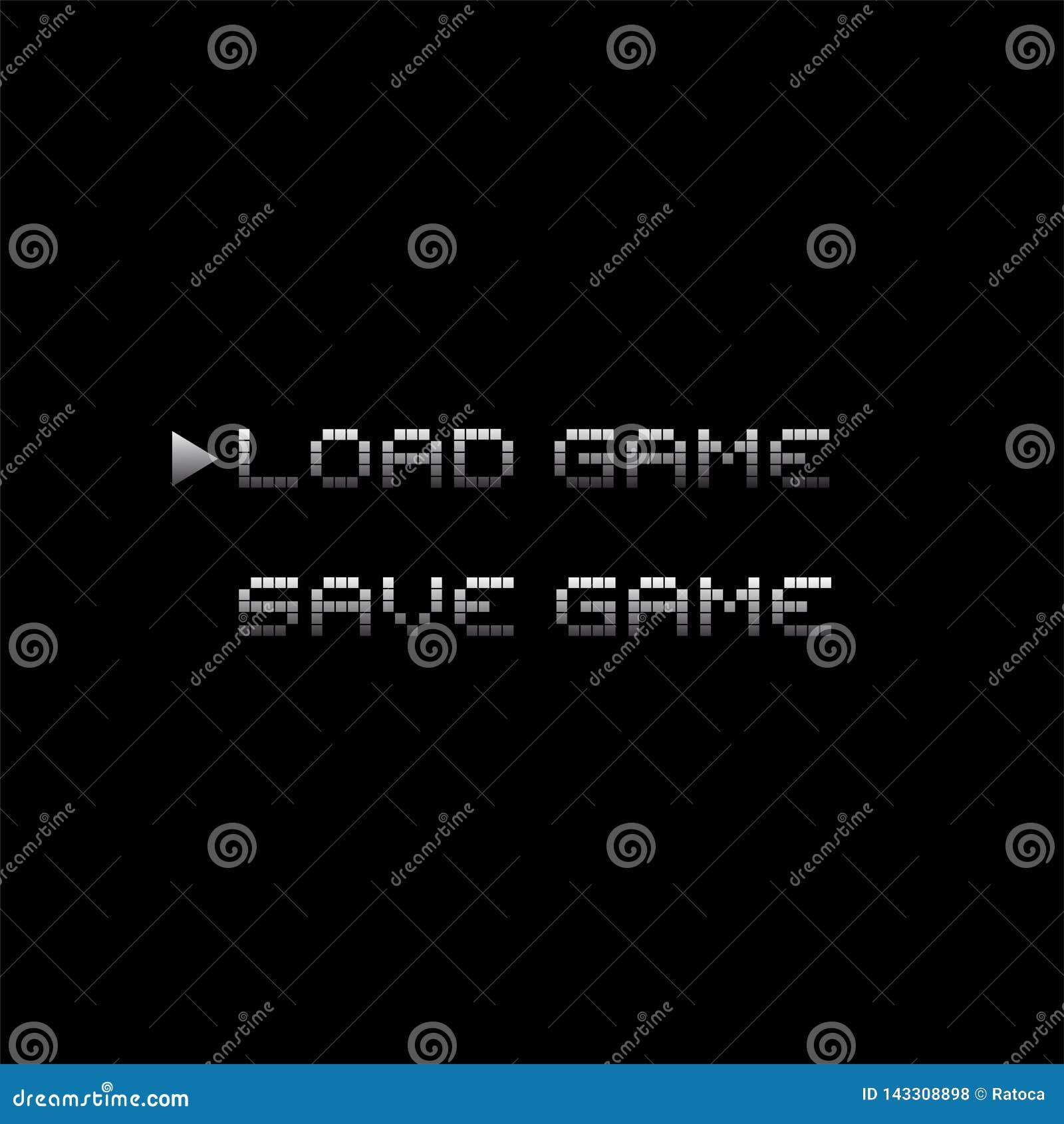 Retro videogame menu stock vector. Illustration of creative - 143308898