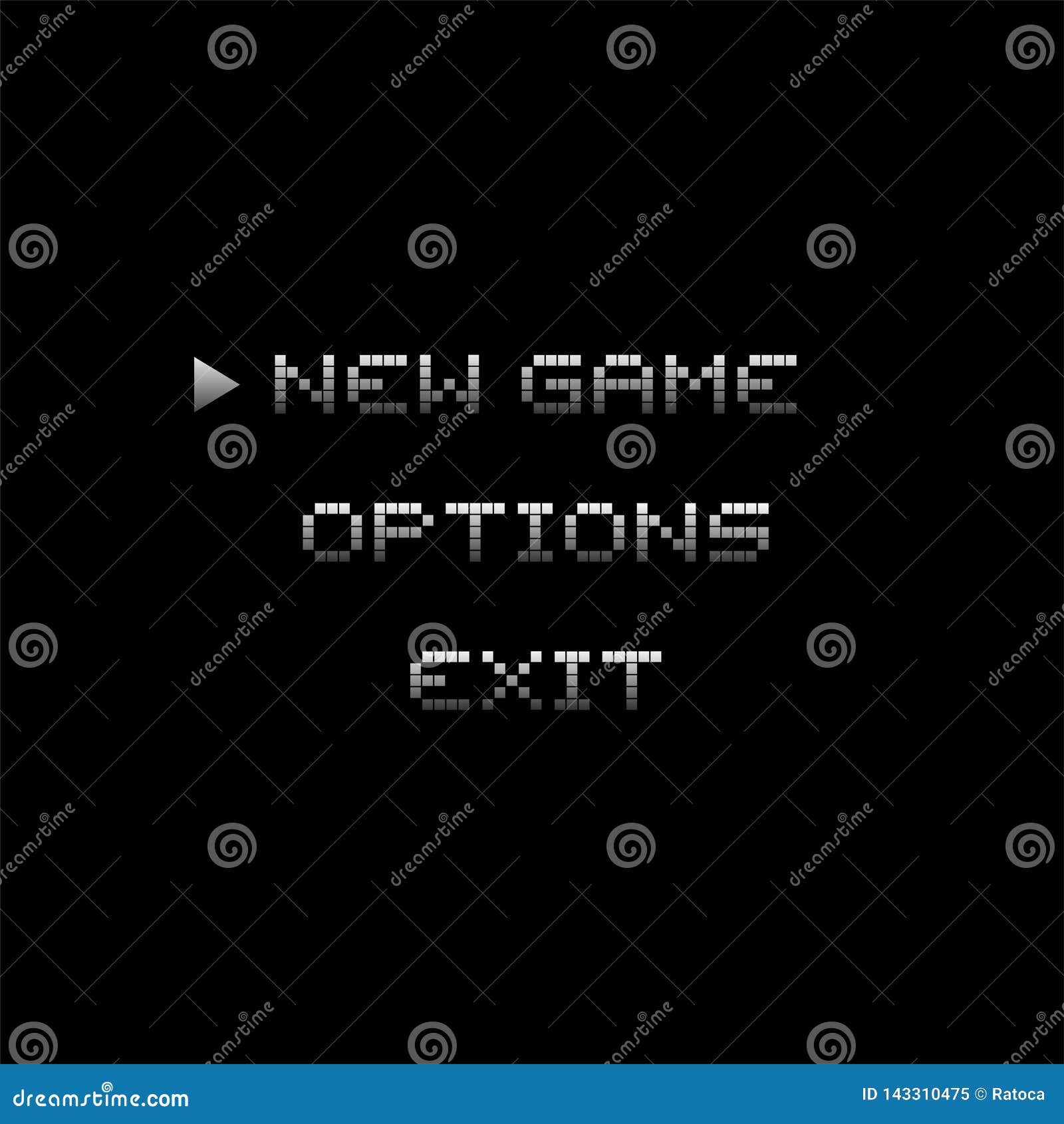 Retro videogame menu stock vector. Illustration of software - 143310475