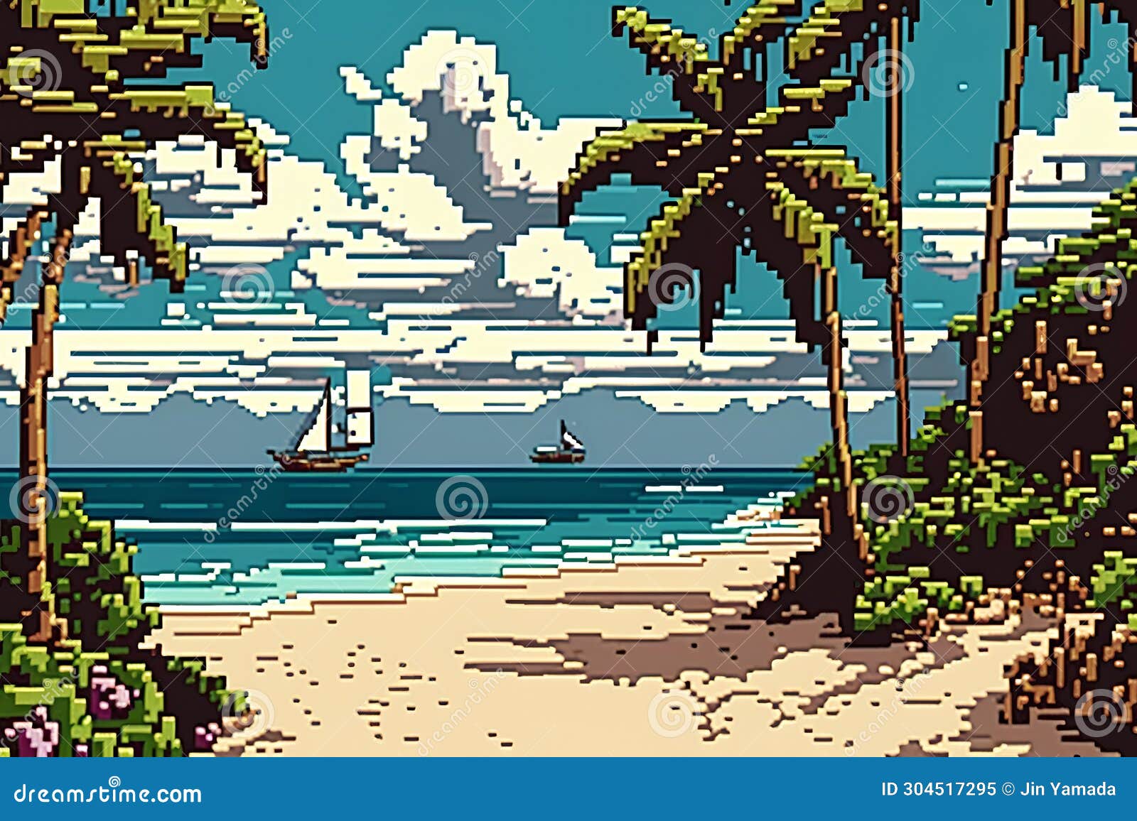 Pixel Art Scene With A Magical Unicorn And Fairy Vector Illustration ...