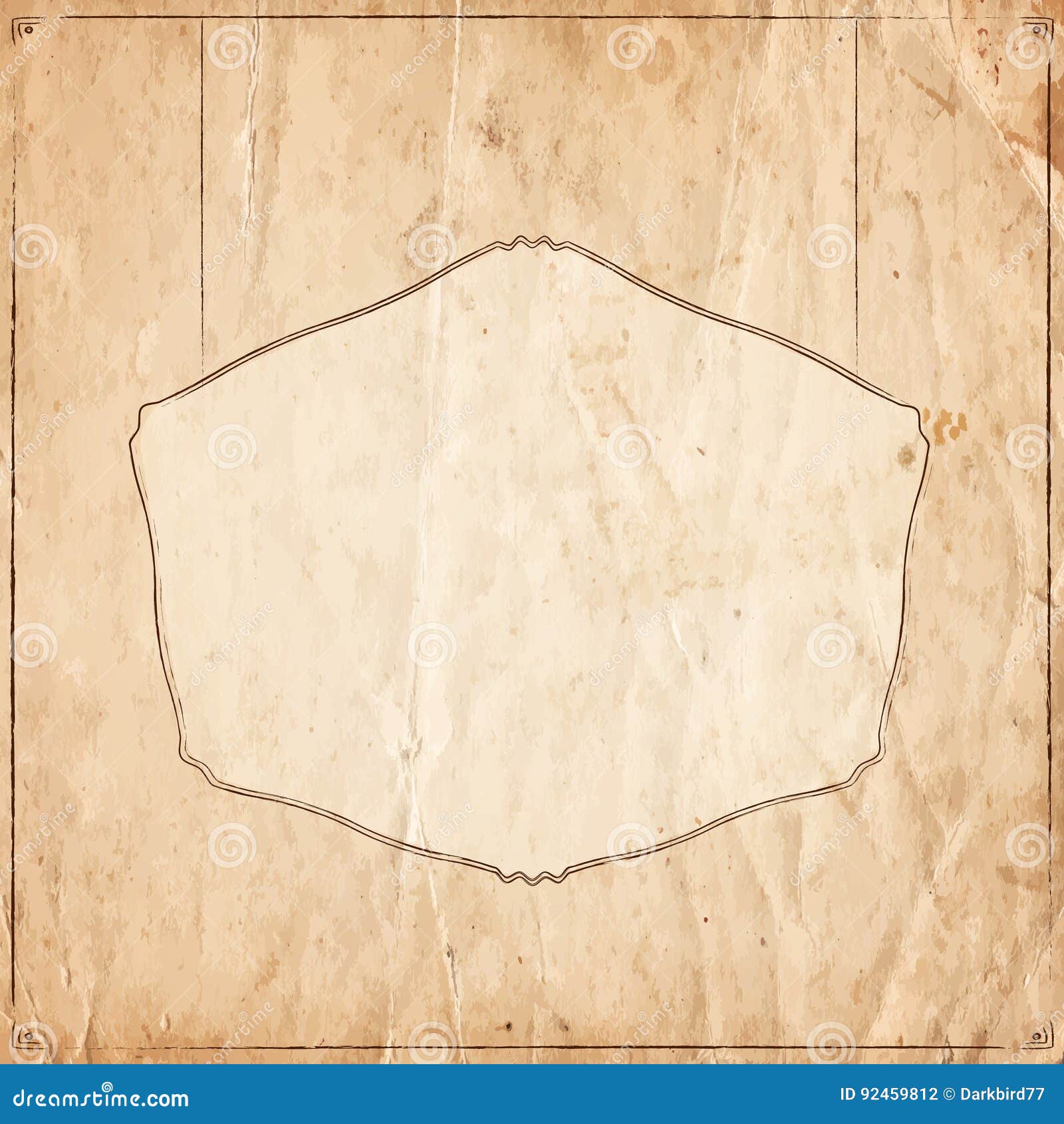 Retro Vintage Banner on the Old Paper Background Stock Illustration ...