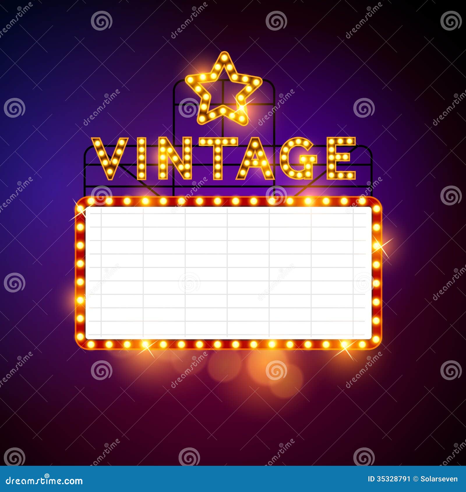 Retro Vintage Billboard Vector Stock Vector - Illustration of eps10 ...