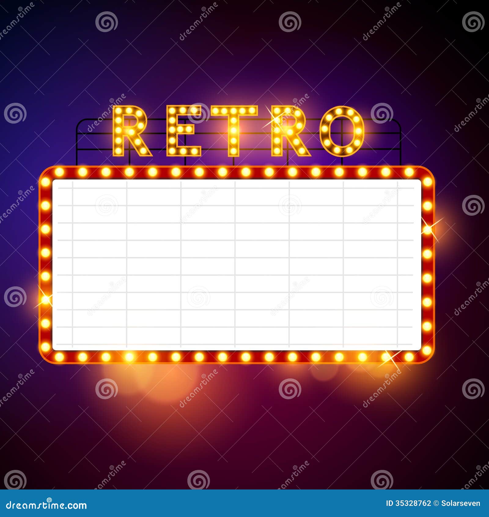 Retro Vintage Billboard stock vector. Illustration of retro - 35328762