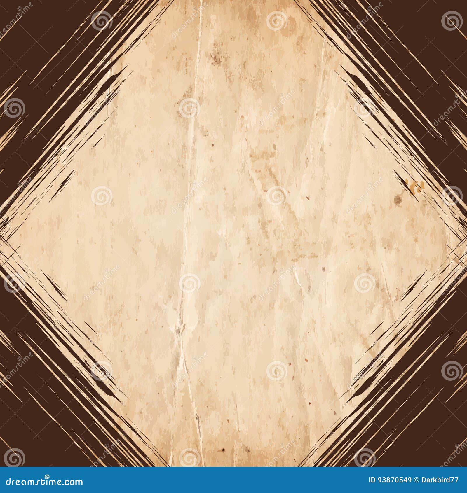 Retro Vintage Border on the Old Paper Background Stock Illustration ...