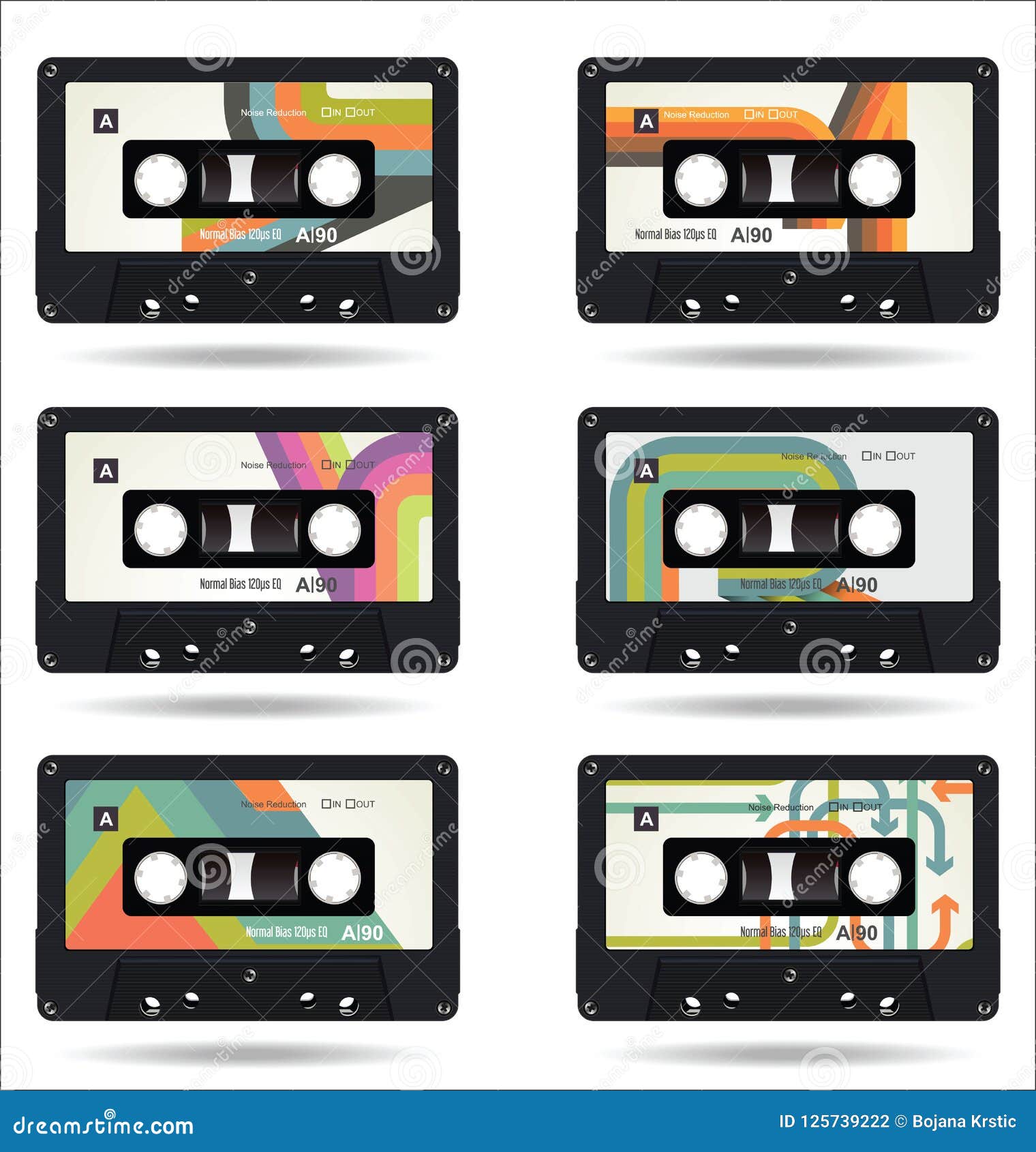 Retro Vintage Cassette Tape Isolated White Background Collection Stock ... Retro Vintage Cassette Tape Isolated White Background Collection Stock ...