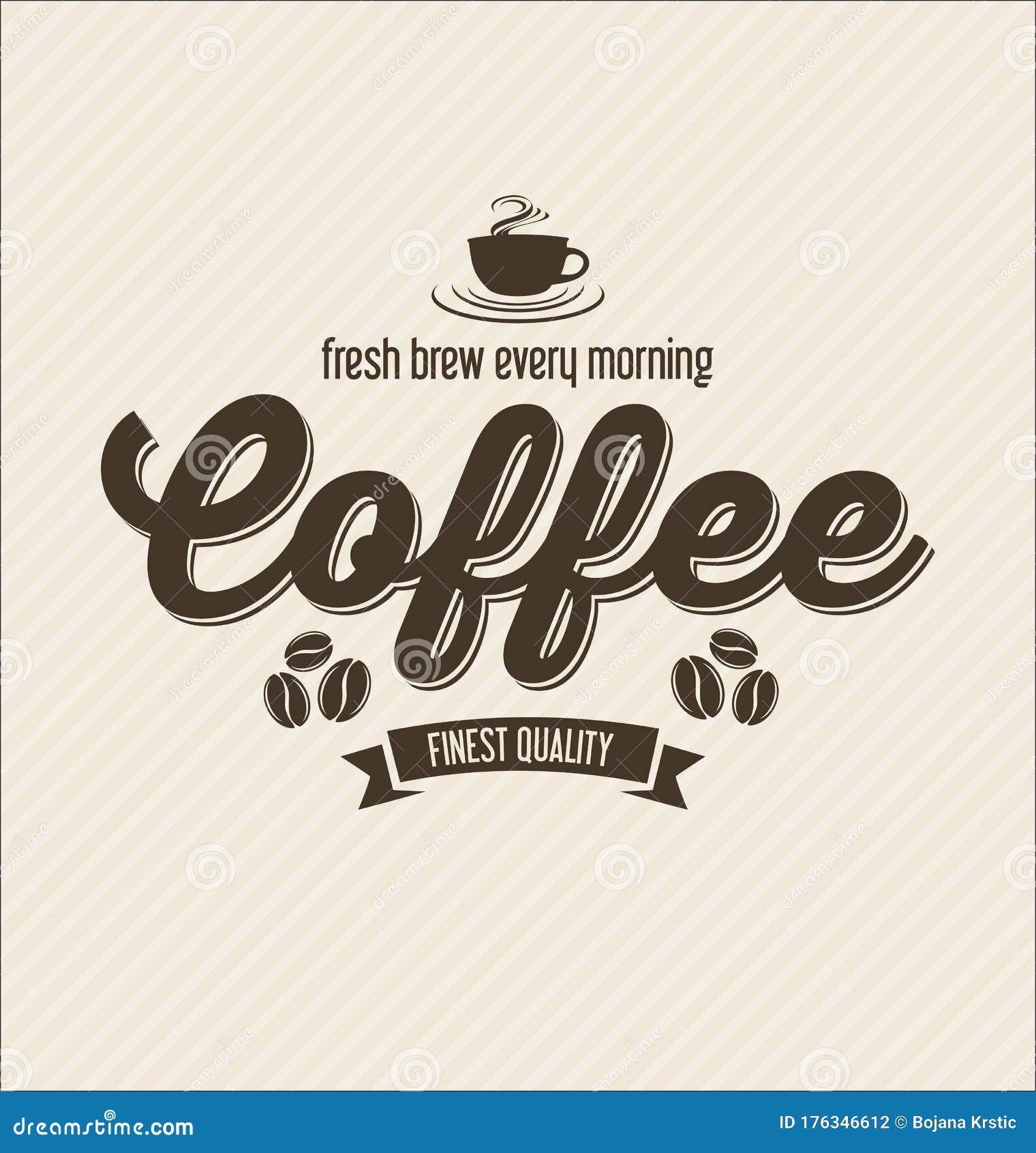 Retro Vintage Coffee Design Background Illustration Stock Vector ...