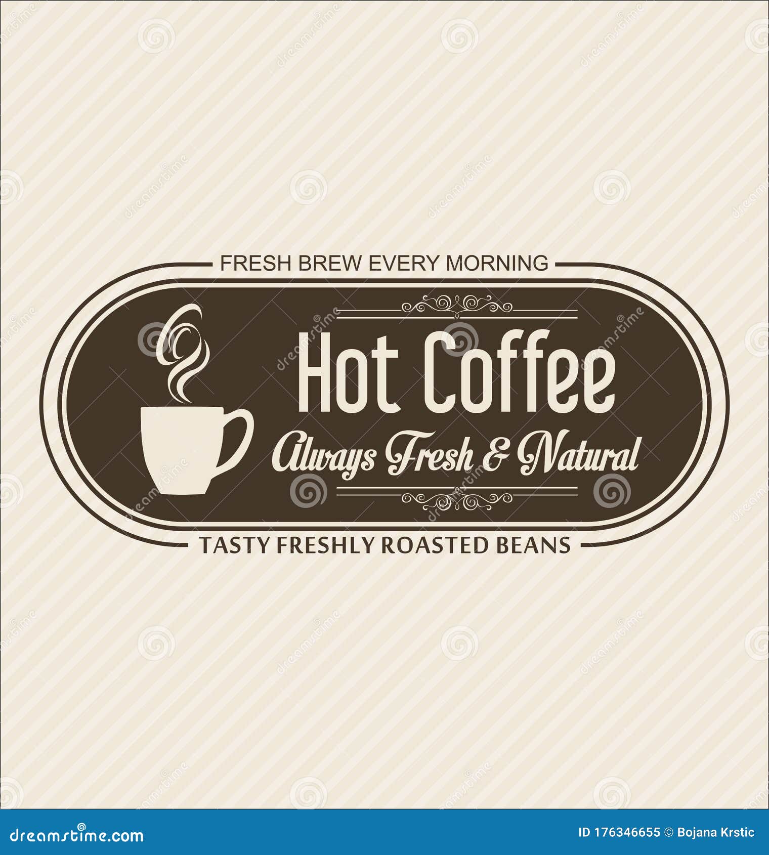 Retro Vintage Coffee Design Background Illustration Stock Illustration ...