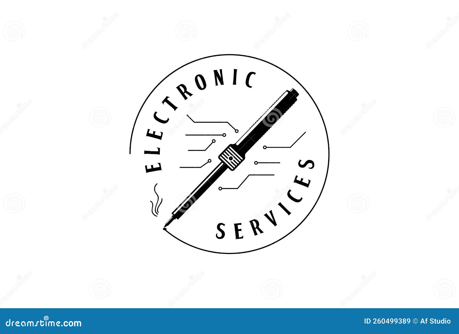 Retro Vintage Electronic Solder for Service Workshop Logo Stock Vector ...