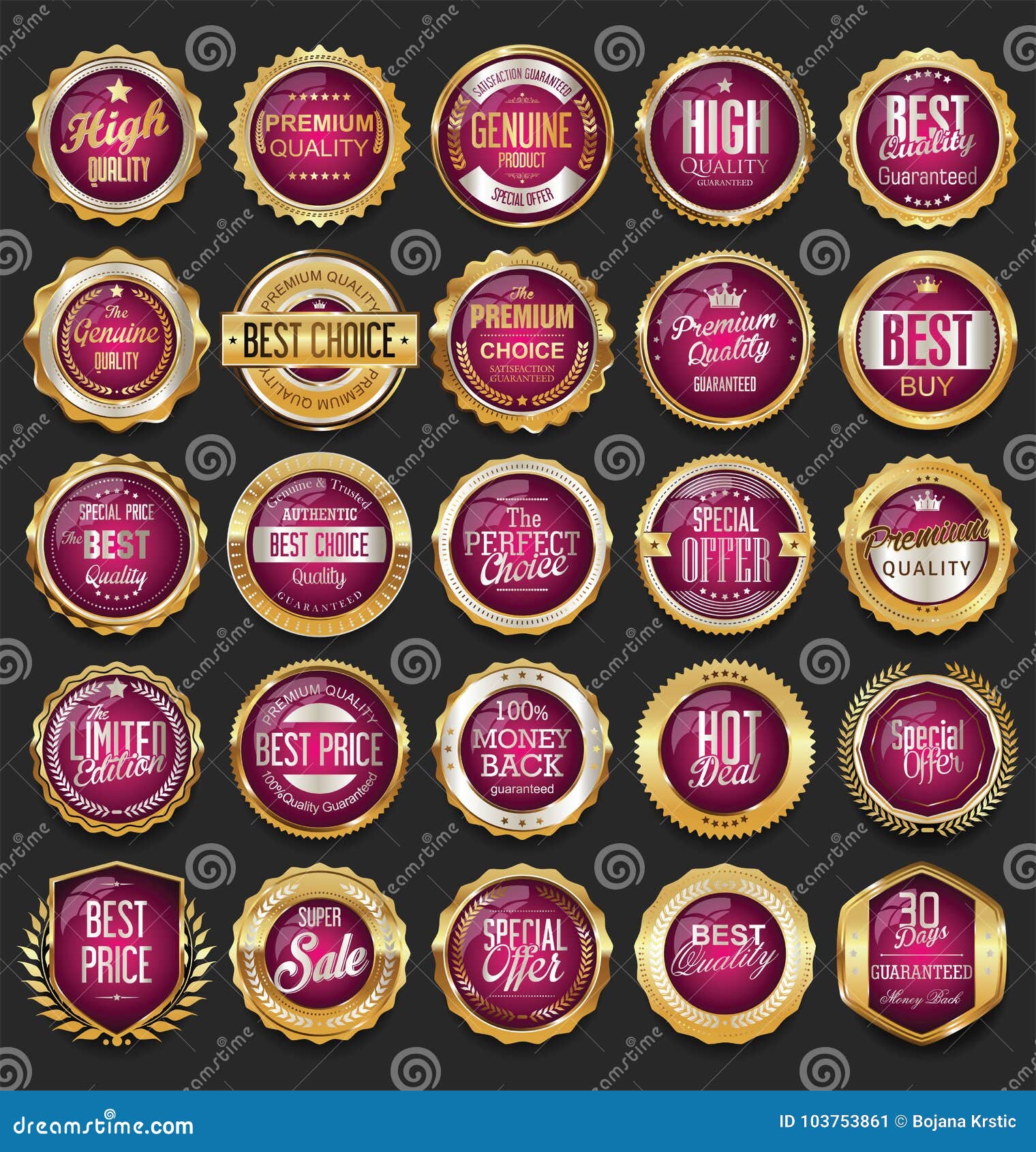 Retro Vintage Frame and Label Collection Stock Illustration ...