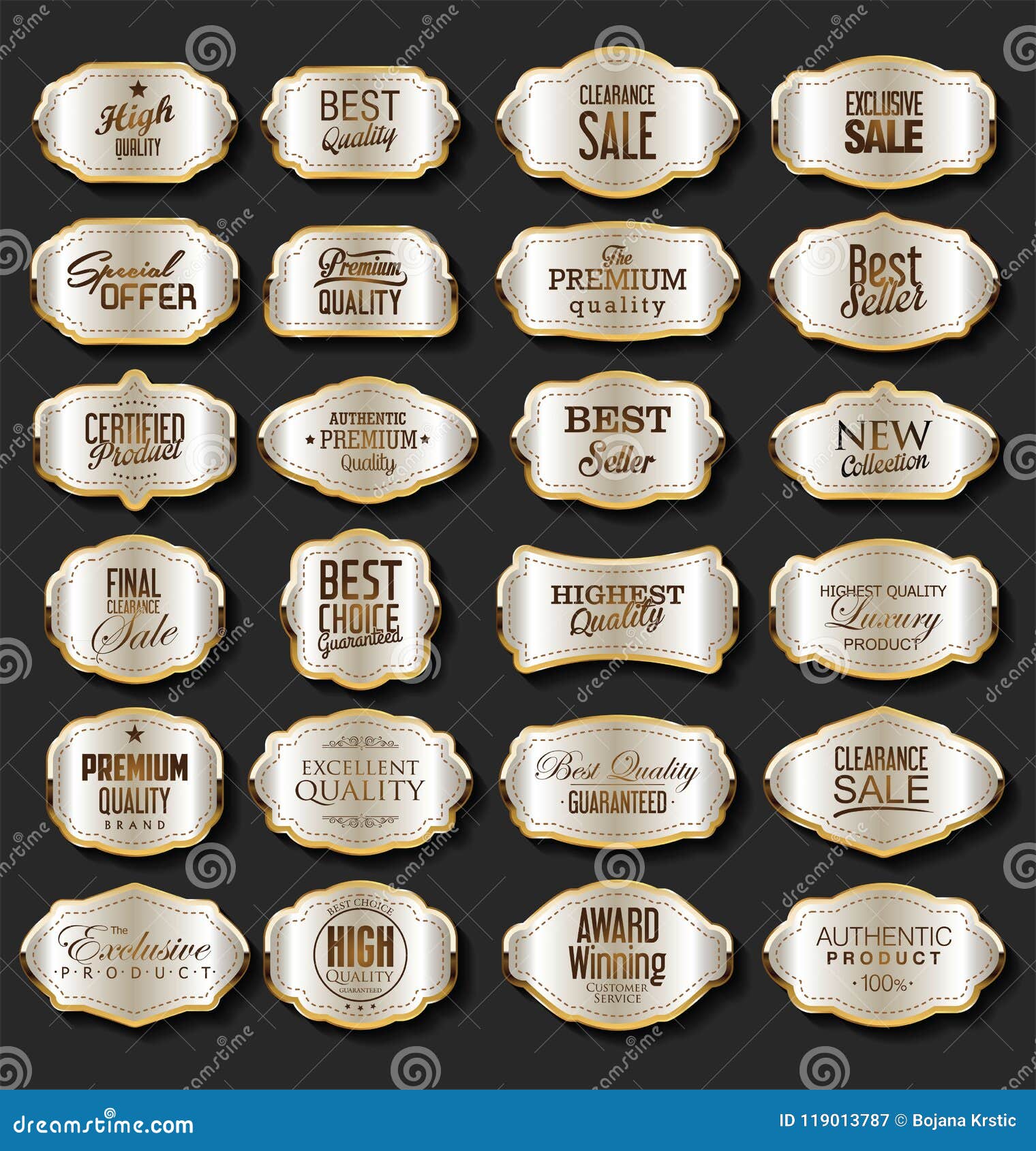 Retro Vintage Frames and Labels Collection Stock Vector - Illustration ...