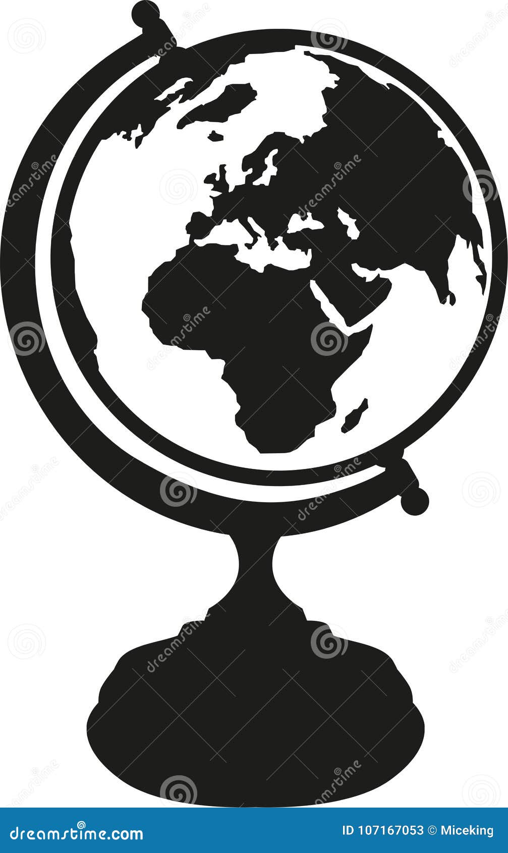 Retro Vintage Globe Silhouette Stock Vector - Illustration of globe ...