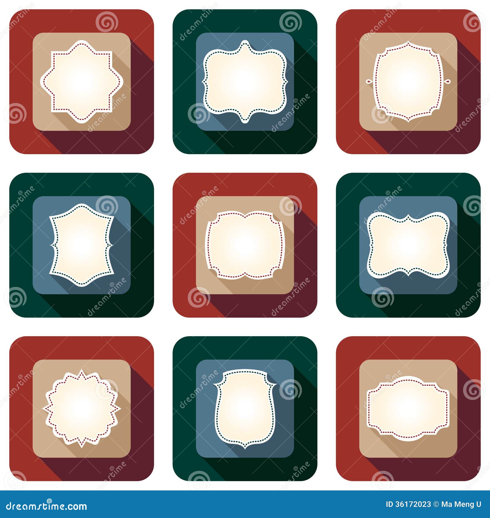 Retro and Vintage Icon Design Set Stock Vector - Illustration of shape ...