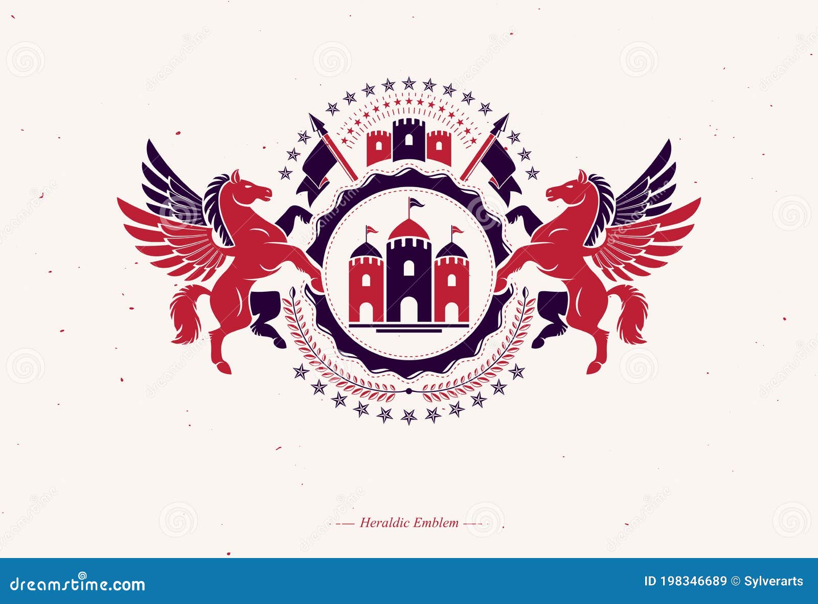 Mythic Castle On The Mountain Top Royalty-Free Stock Image ...