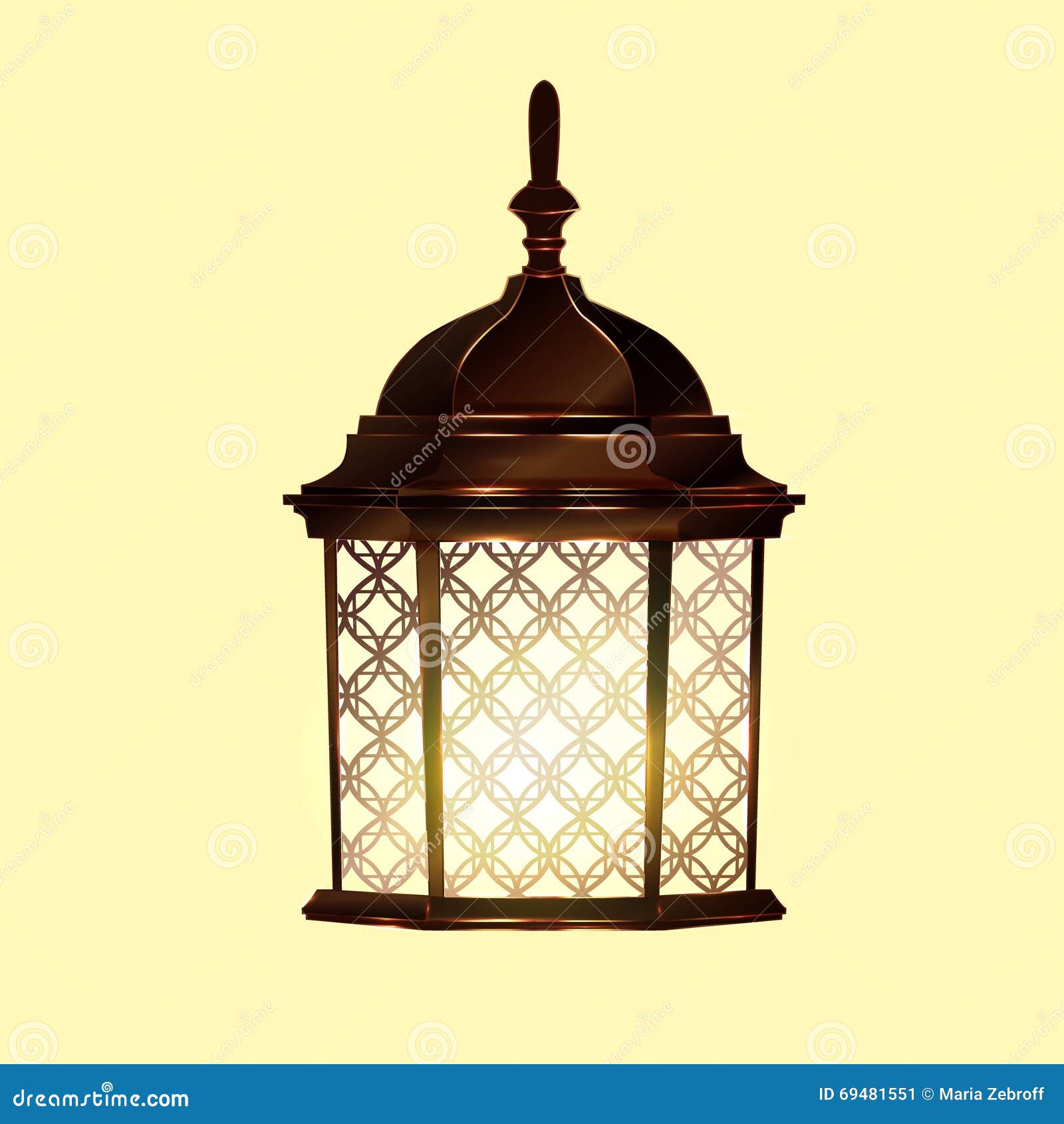 Retro vintage lamp stock vector. Illustration of collection - 69481551
