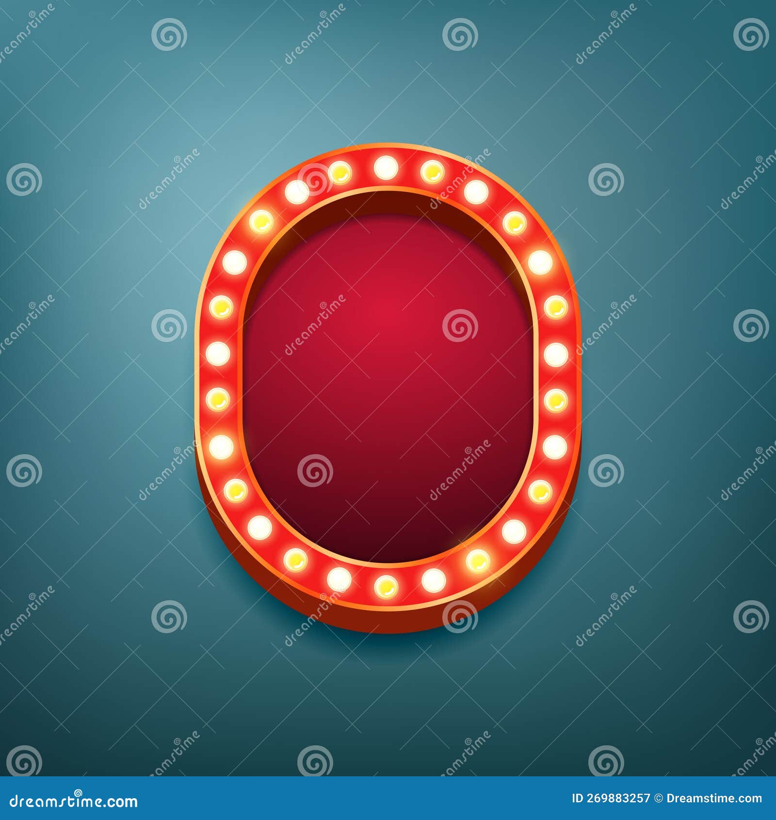 Retro Vintage Light Bulbs Frame Stock Vector - Illustration of sign ...