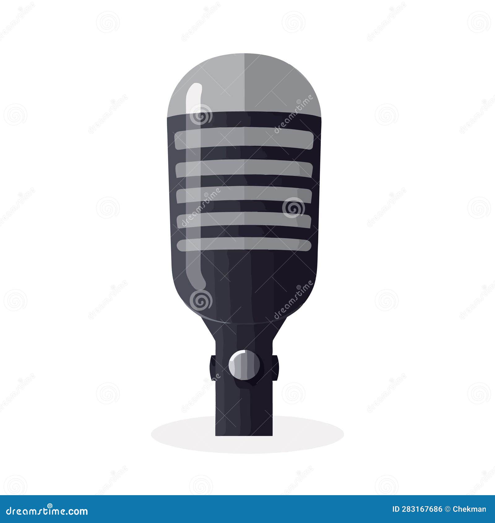 Retro Vintage Microphone. Image of Old Microphone Stock Vector ...
