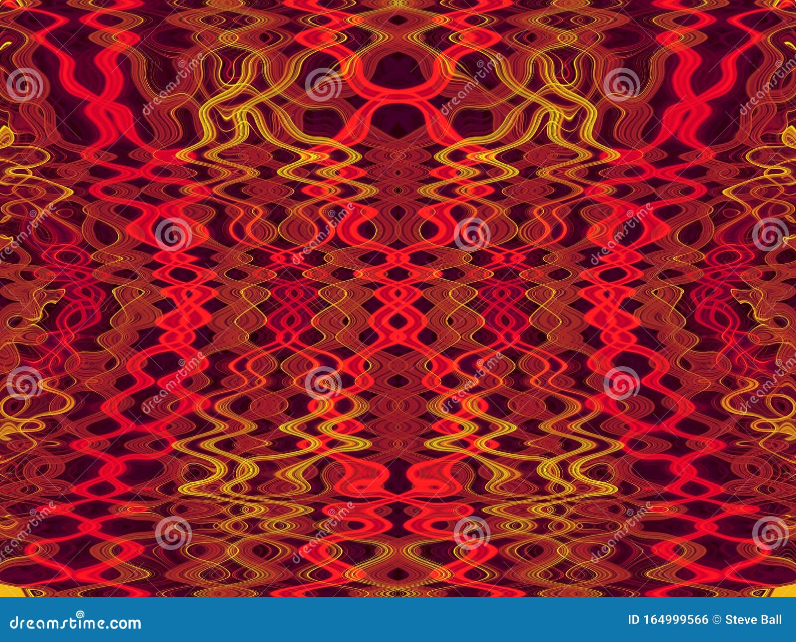 Vintage Psychedelic Poster With Whimsical Illustration Of Flowers ...