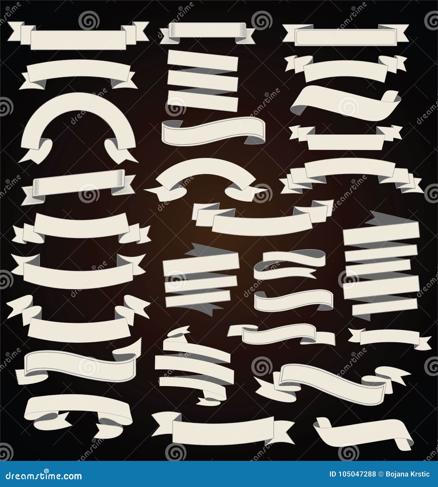 Vintage Ribbons Frame On Wood Texture Vector Illustration ...