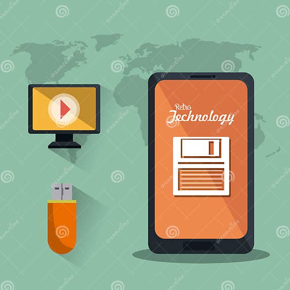 Retro and Vintage Technology Graphic Stock Vector - Illustration of ...