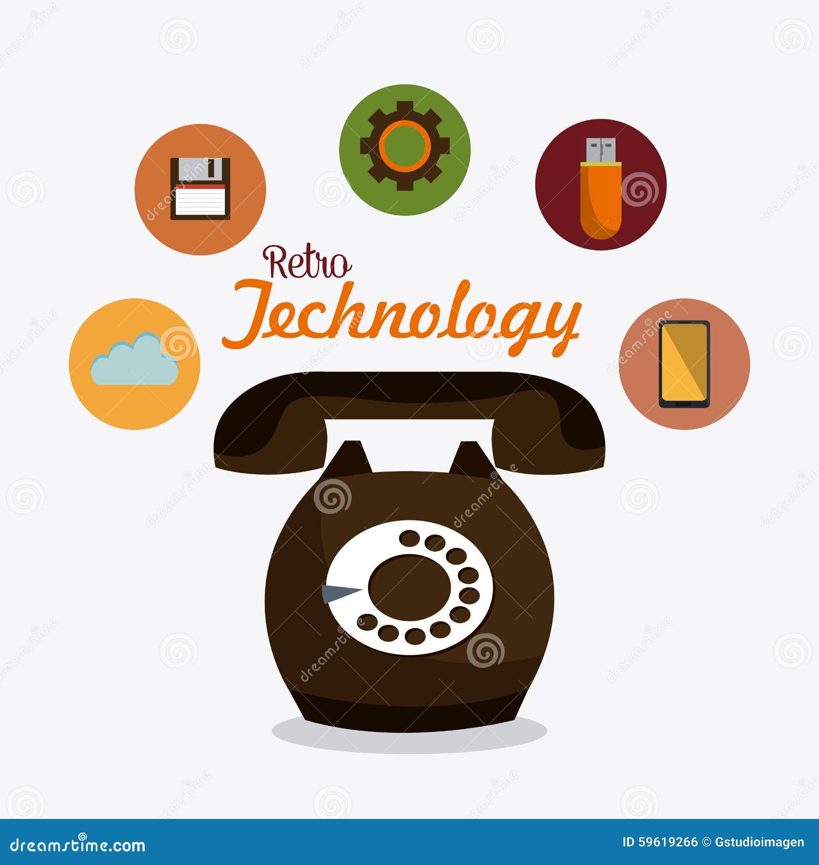 Retro and Vintage Technology Graphic Stock Vector - Illustration of ...