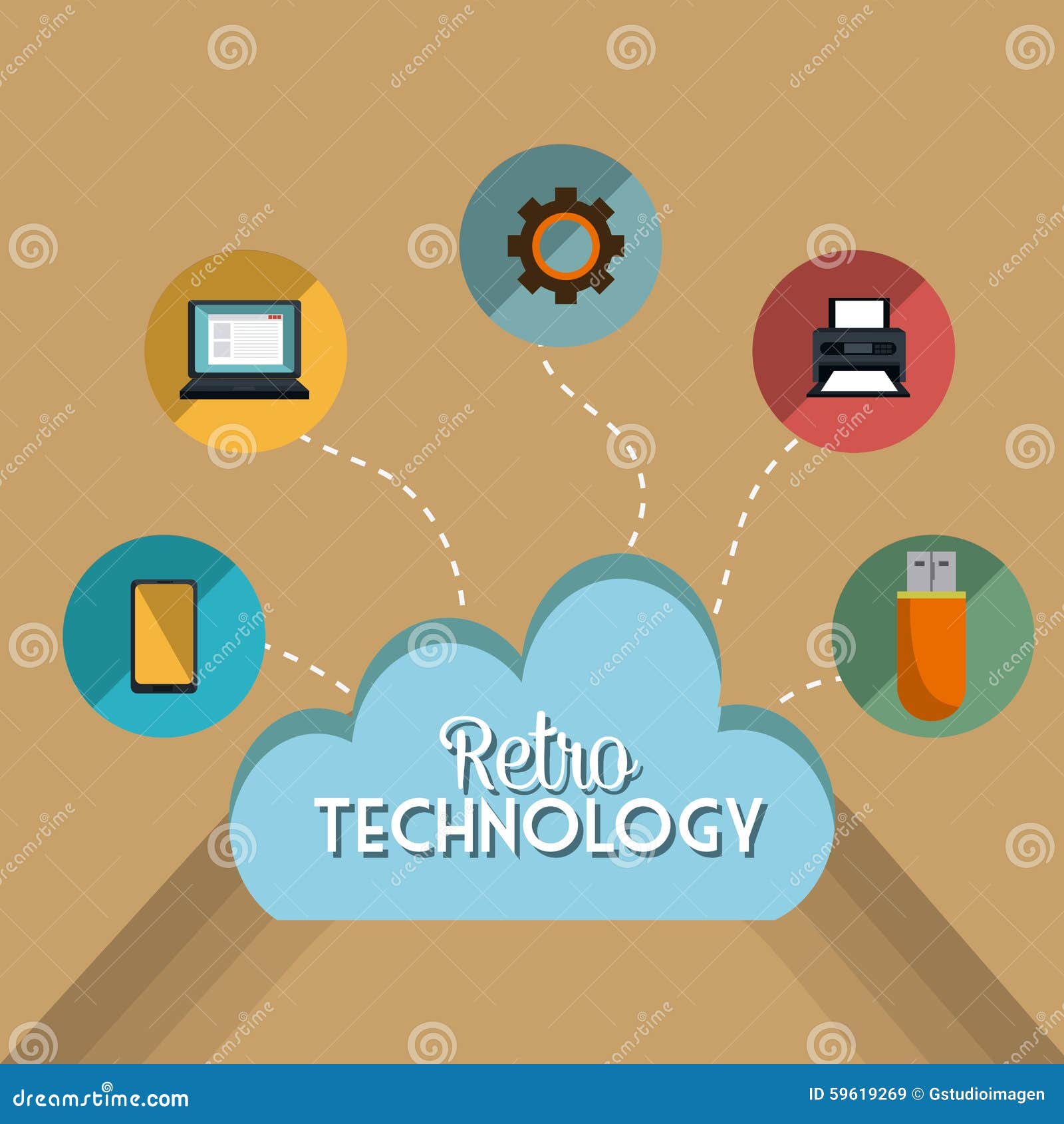 Retro and Vintage Technology Graphic Stock Vector - Illustration of ...