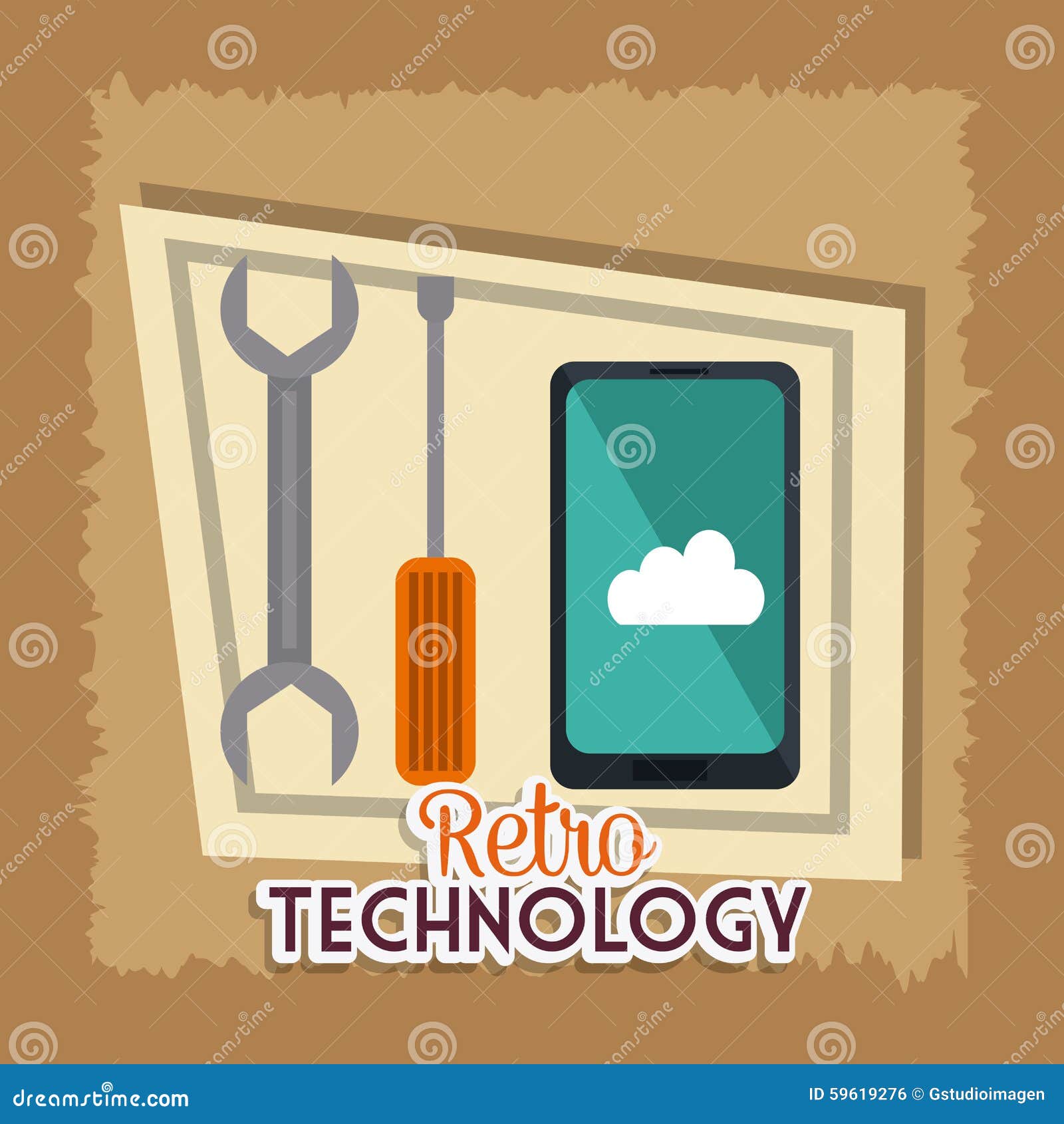 Retro and Vintage Technology Graphic Stock Vector - Illustration of ...