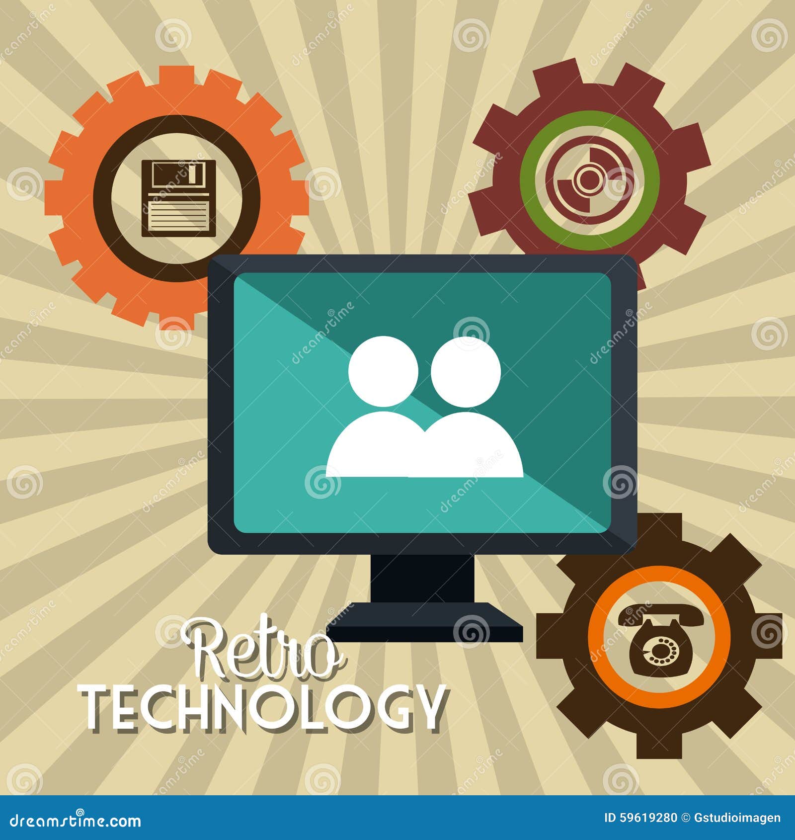 Retro and Vintage Technology Graphic Stock Vector - Illustration of ...