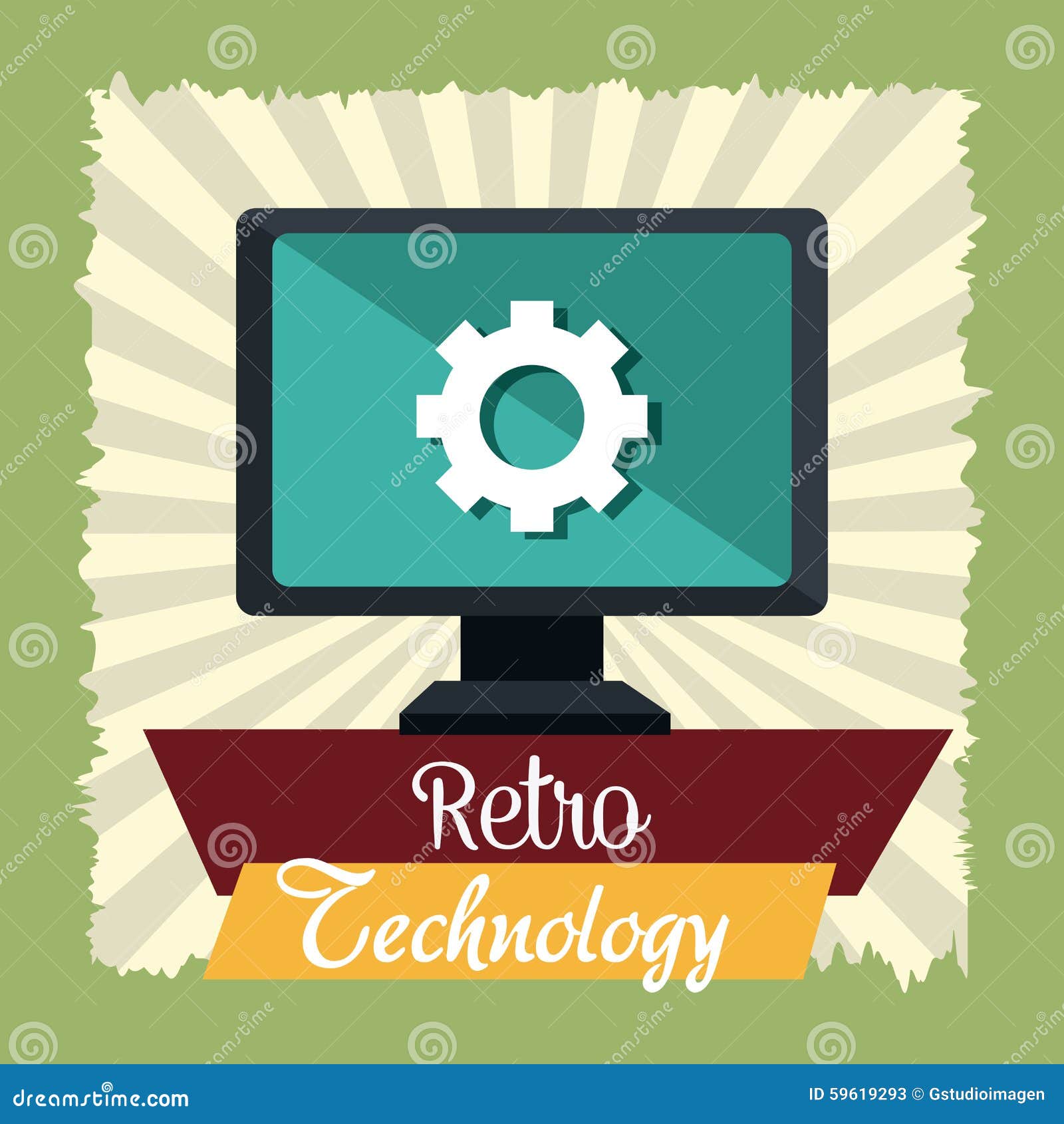 Retro and Vintage Technology Graphic Stock Vector - Illustration of ...