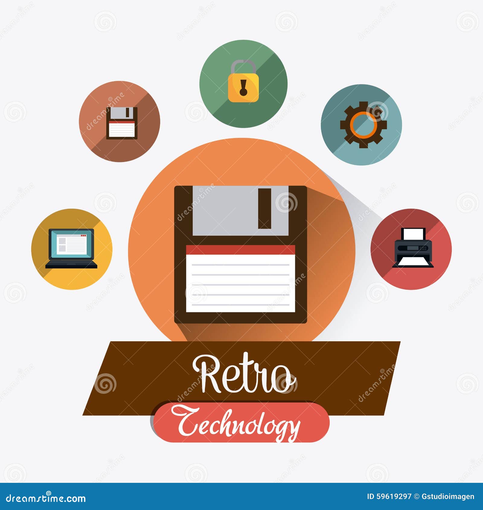 Retro and Vintage Technology Graphic Stock Vector - Illustration of ...