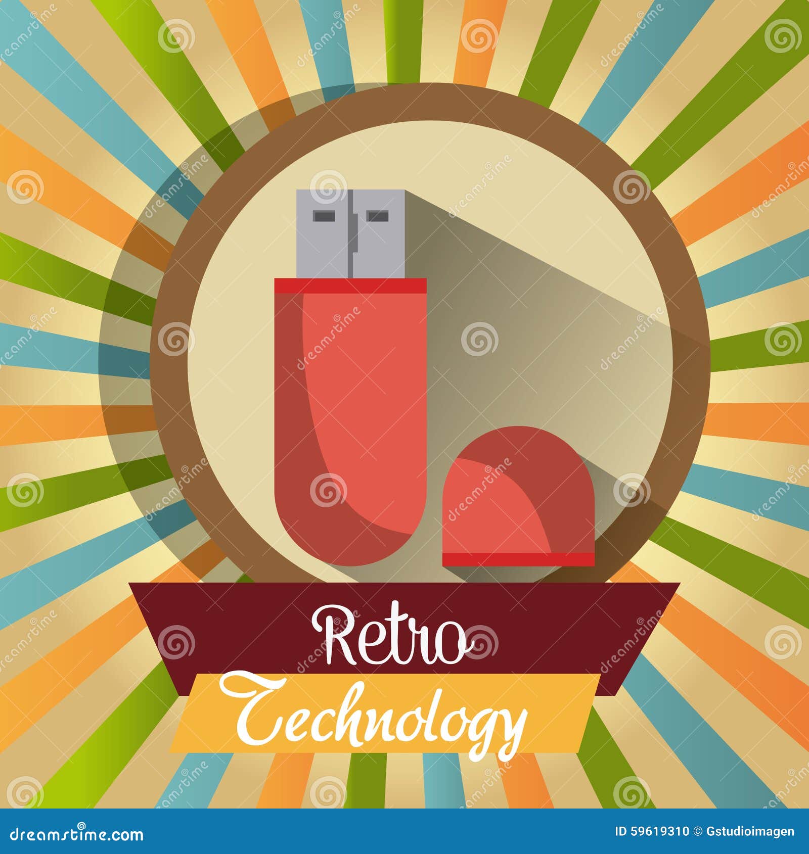 Retro and Vintage Technology Graphic Stock Vector - Illustration of ...