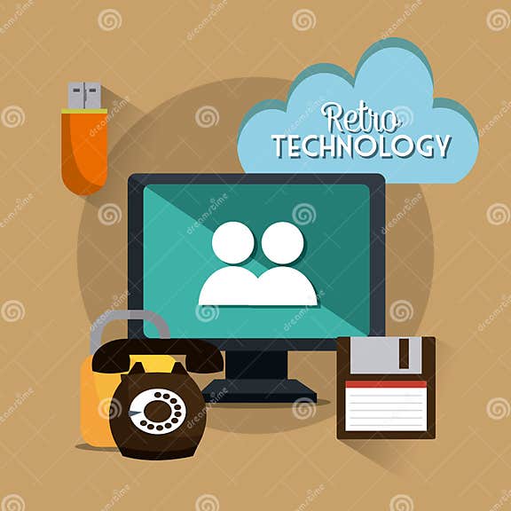 Retro and Vintage Technology Graphic Stock Vector - Illustration of ...