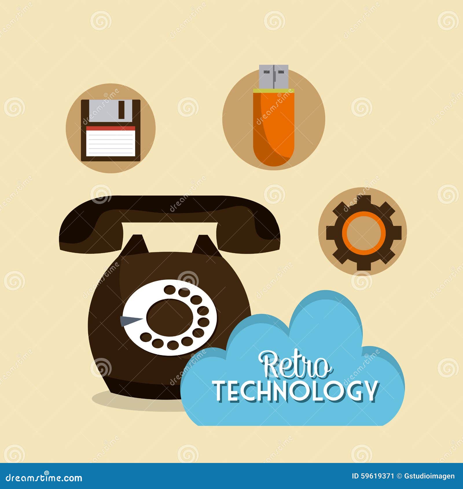 Retro and Vintage Technology Graphic Stock Vector - Illustration of ...