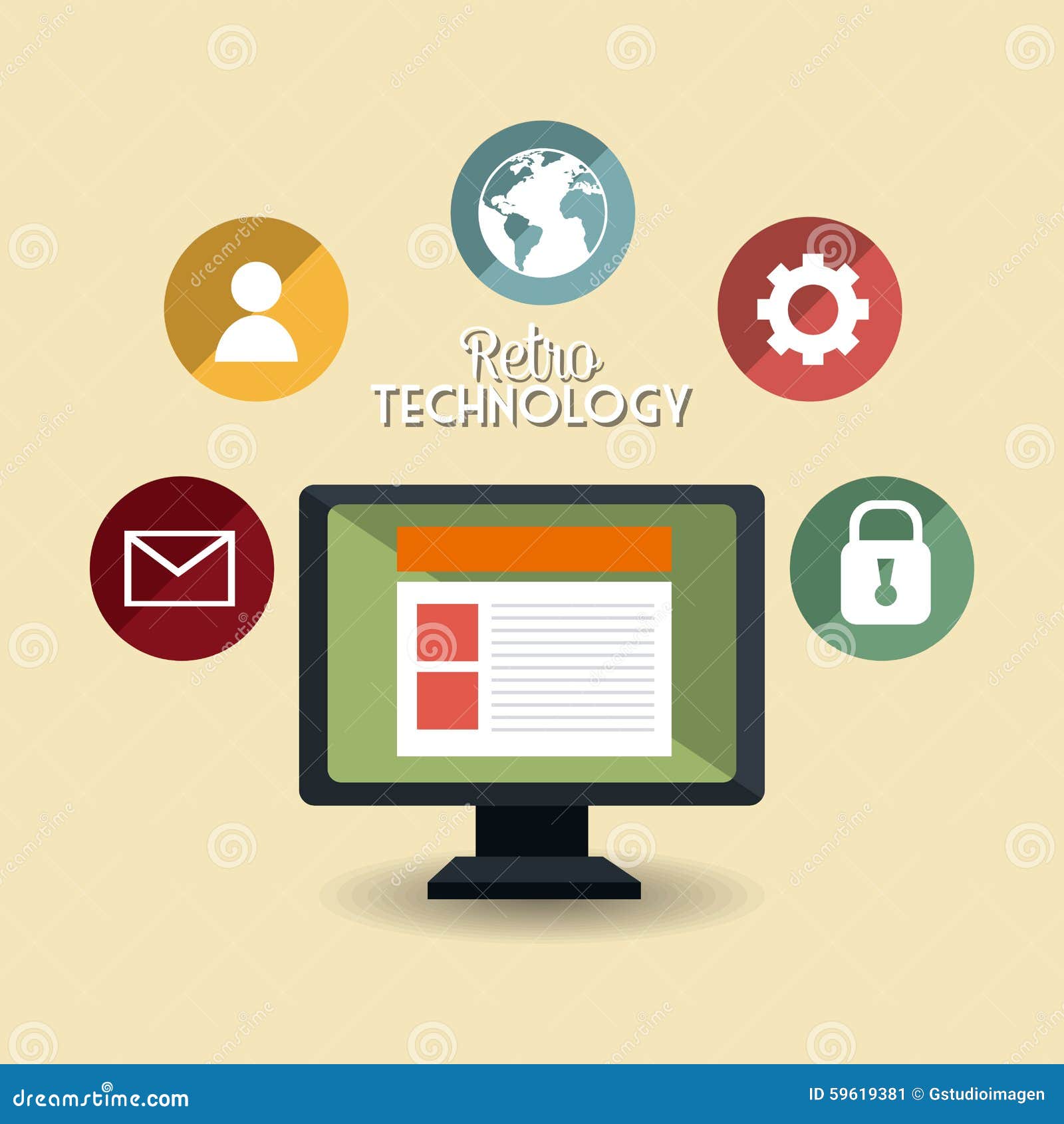 Retro and Vintage Technology Graphic Stock Vector - Illustration of ...