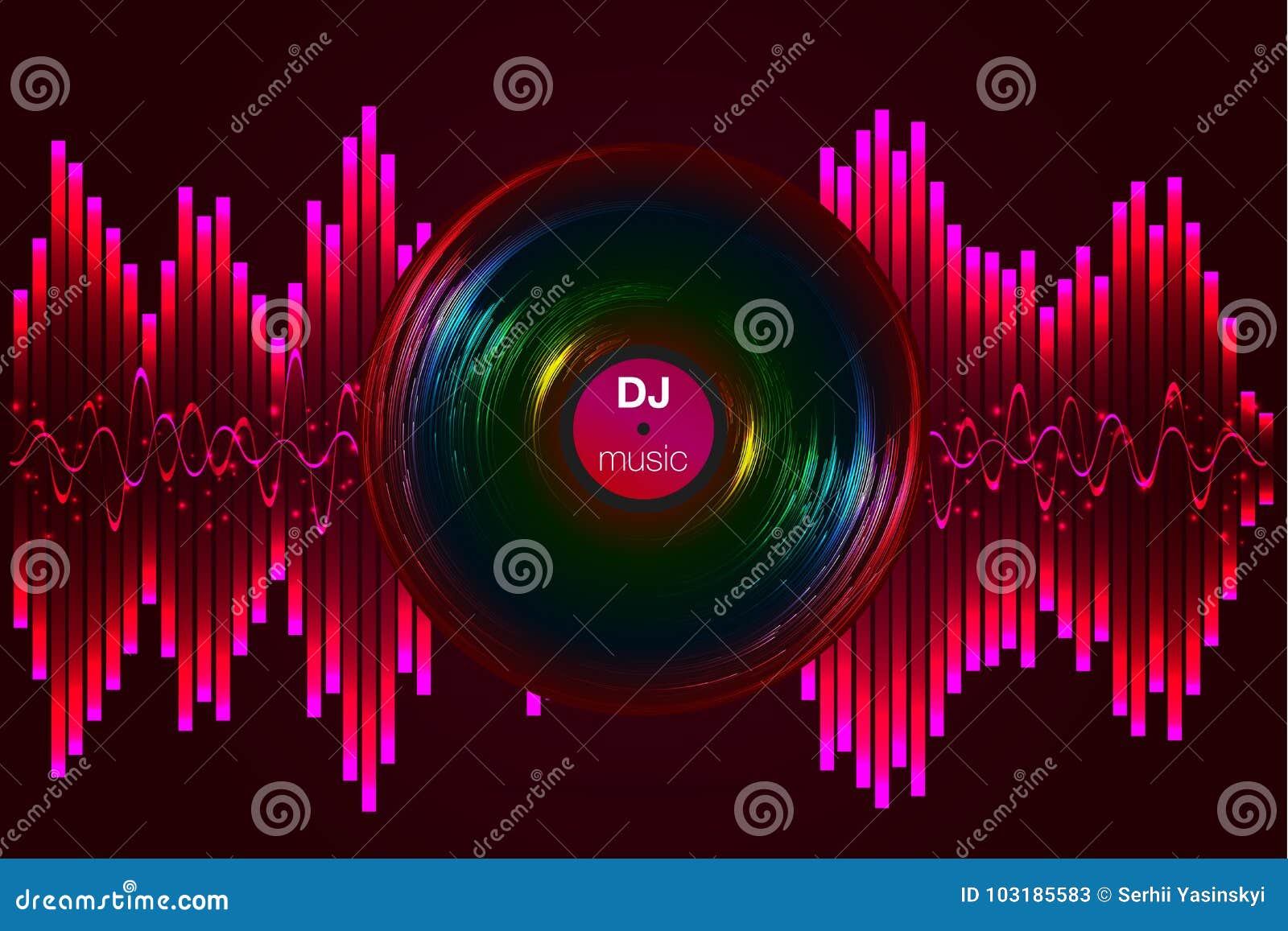 Retro, Vintage Vector Vinyl Record Disc Background Stock Illustration ...