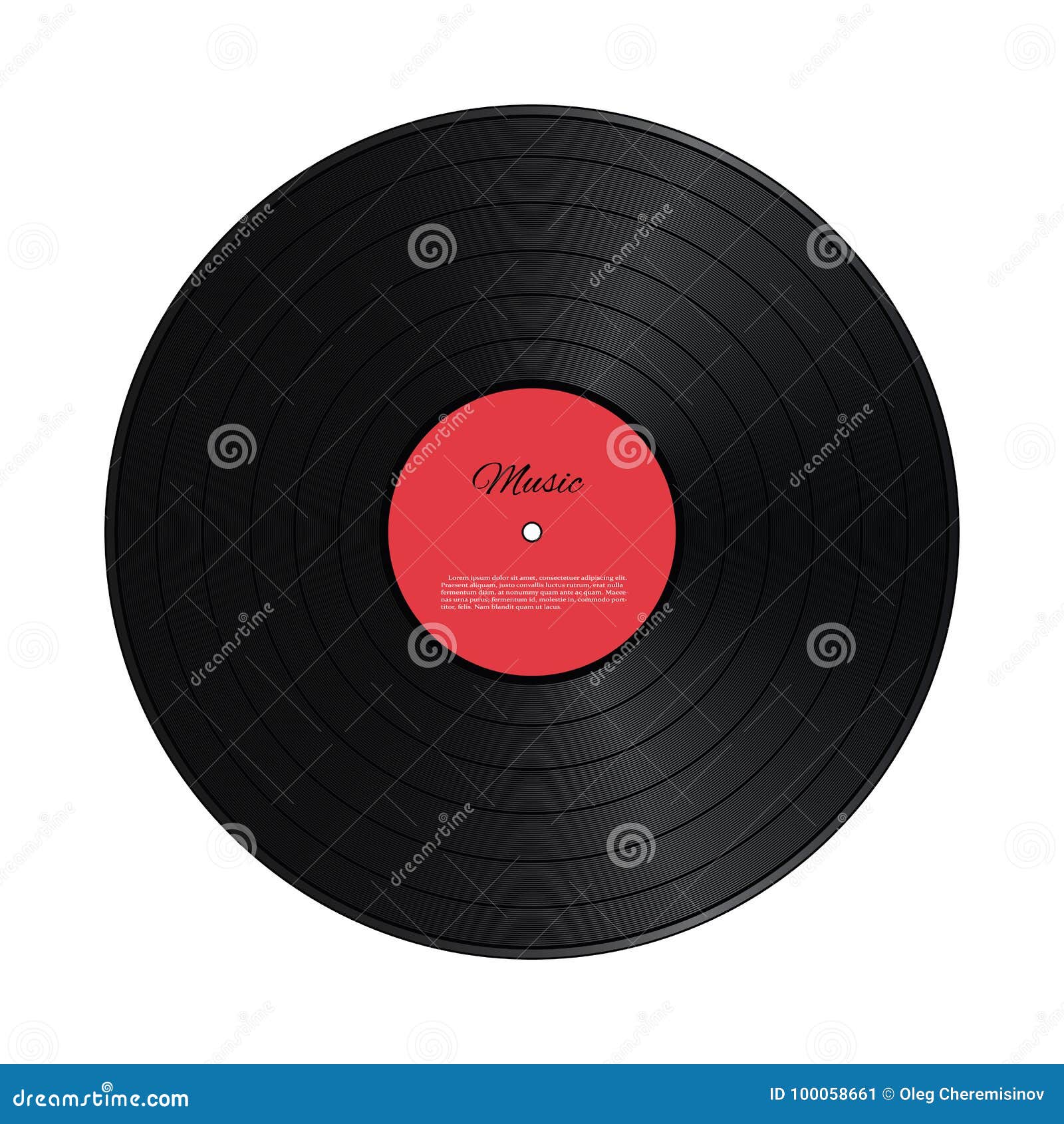 Retro Vinyl Disk. Vector Illustration. Stock Vector - Illustration of ...