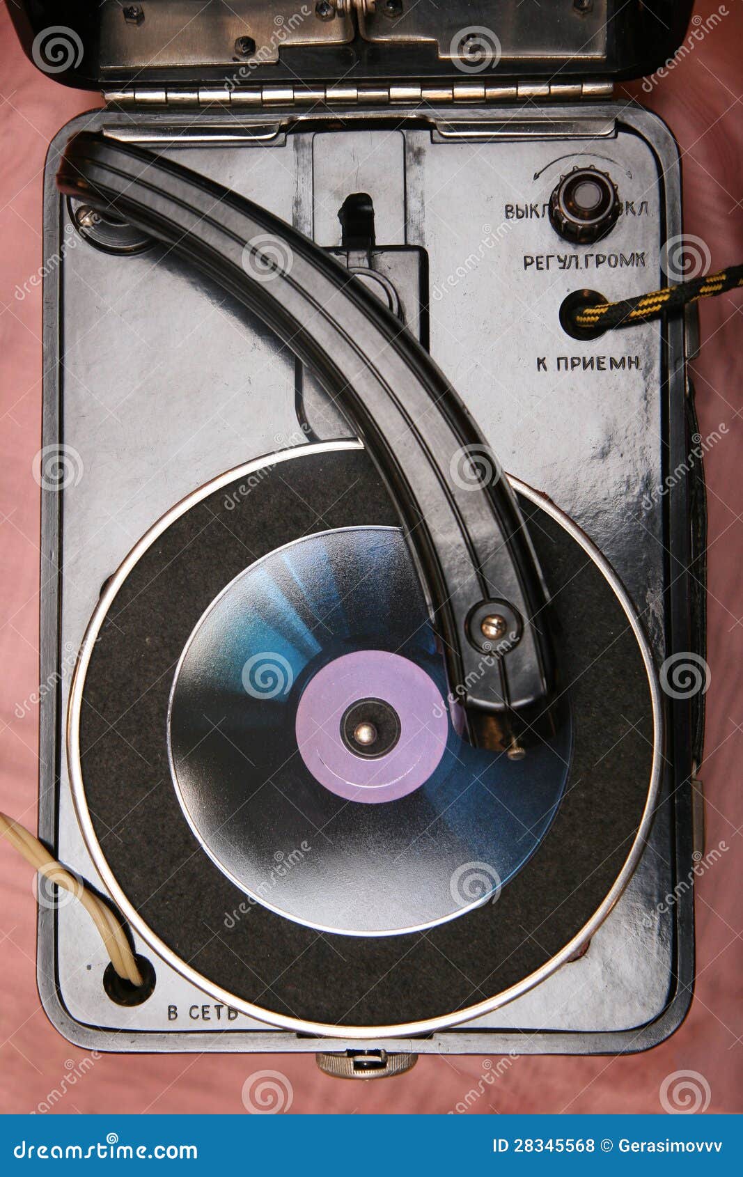 Retro vinyl player stock photo. Image of music, cool - 28345568