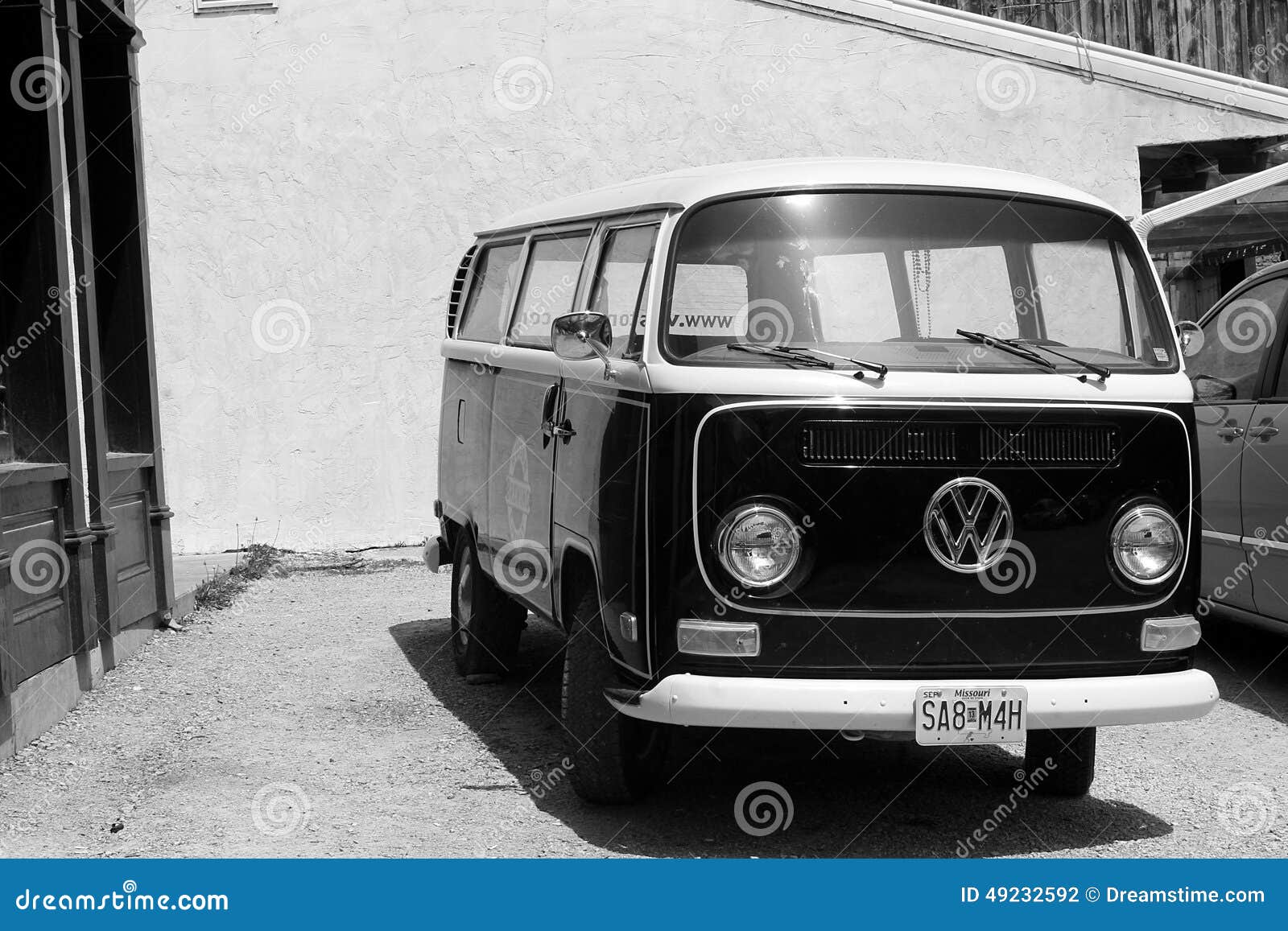 Retro Volkswagen B&W editorial photography. Image of white - 49232592
