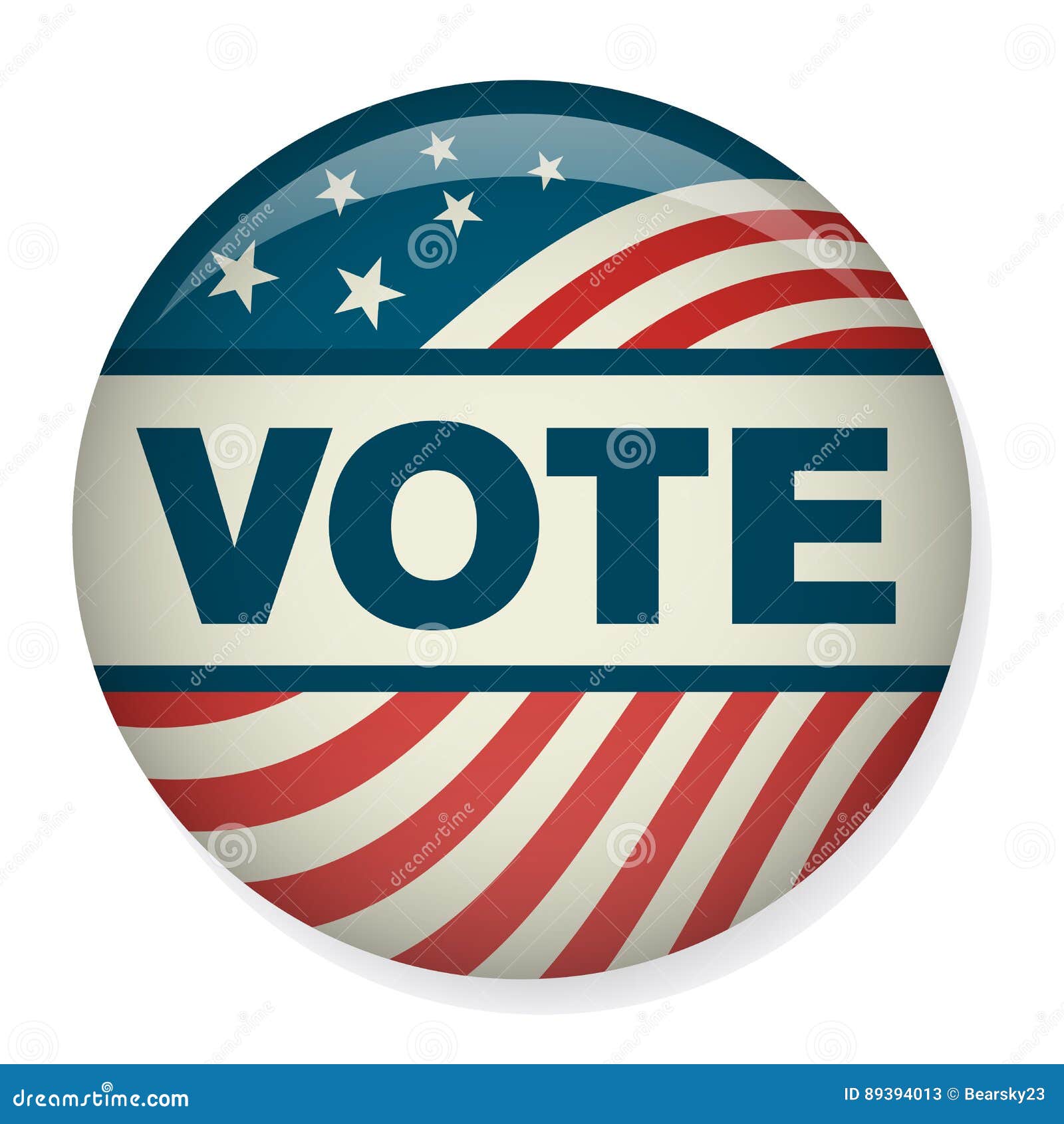 Retro Vote or Election Pin Button or Badge Stock Vector - Illustration ...